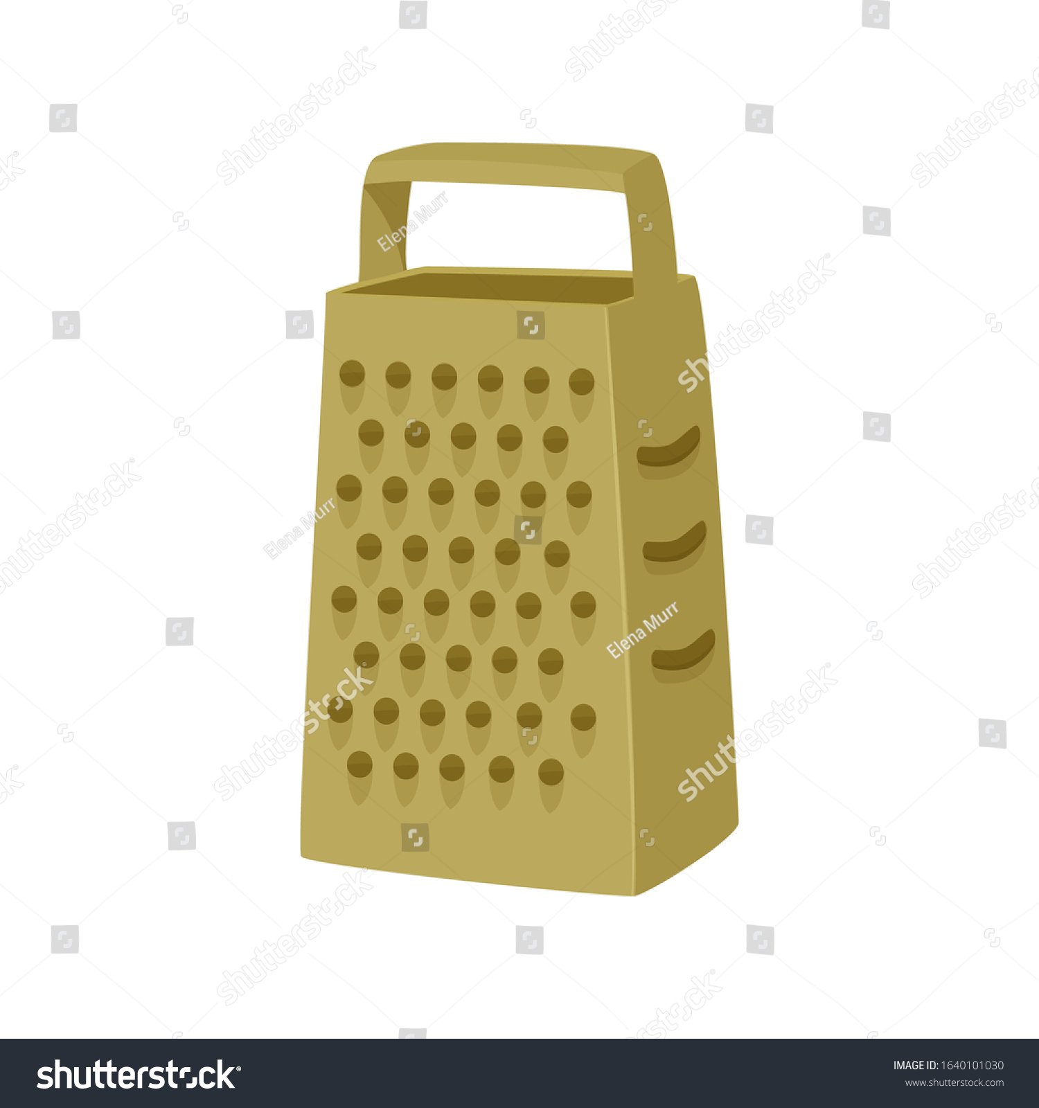 Simple Grater Vector Illustration Isolated On Stock Vector (Royalty ...