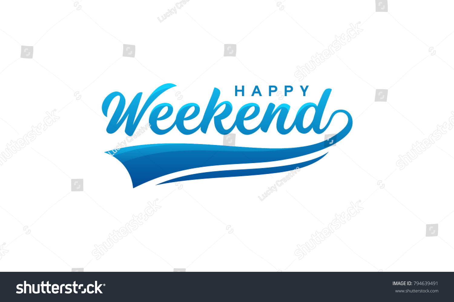 Simple Happy Weekend Letter Wallpaper Vector Stock Vector (Royalty Free ...