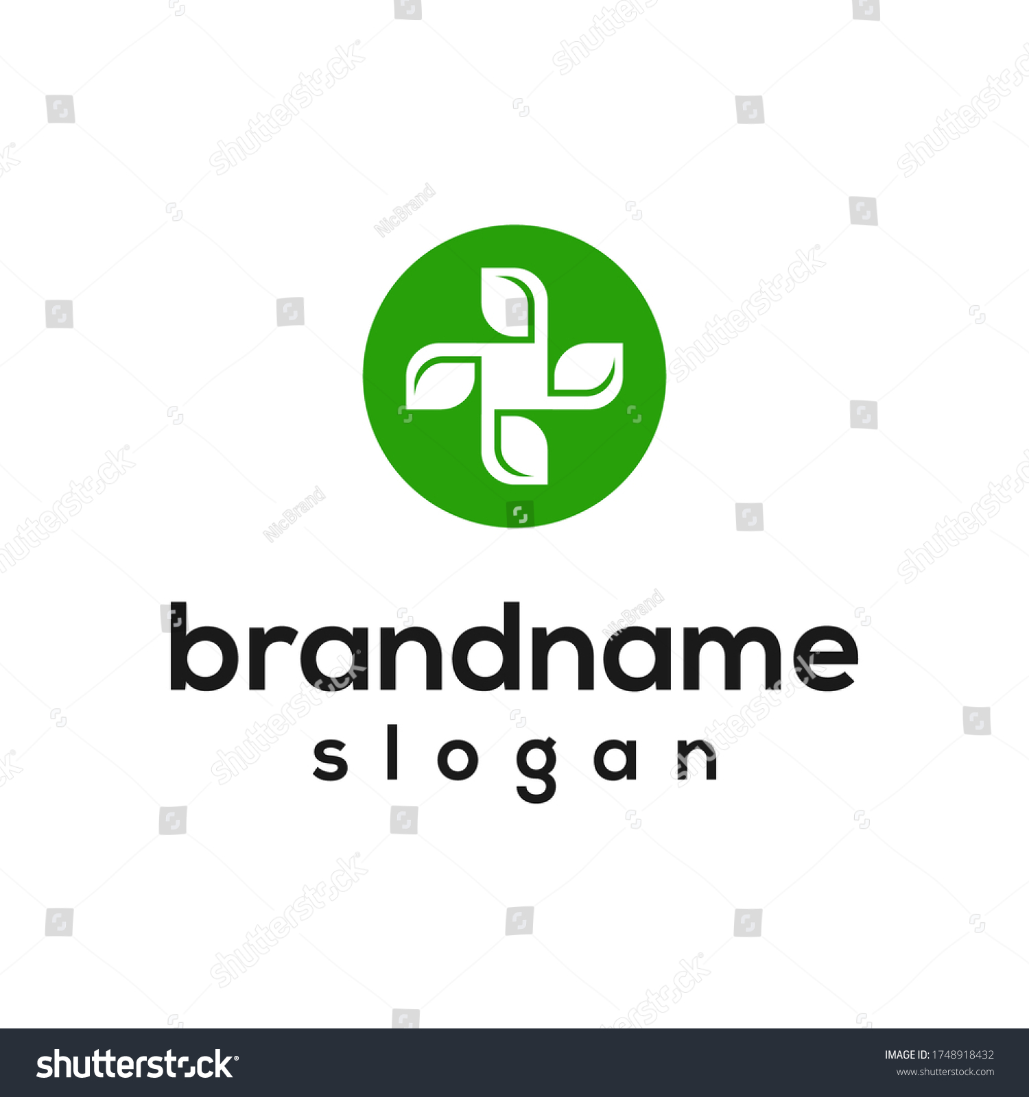 Simple Health Logo Design Vector Stock Vector (Royalty Free) 1748918432 ...