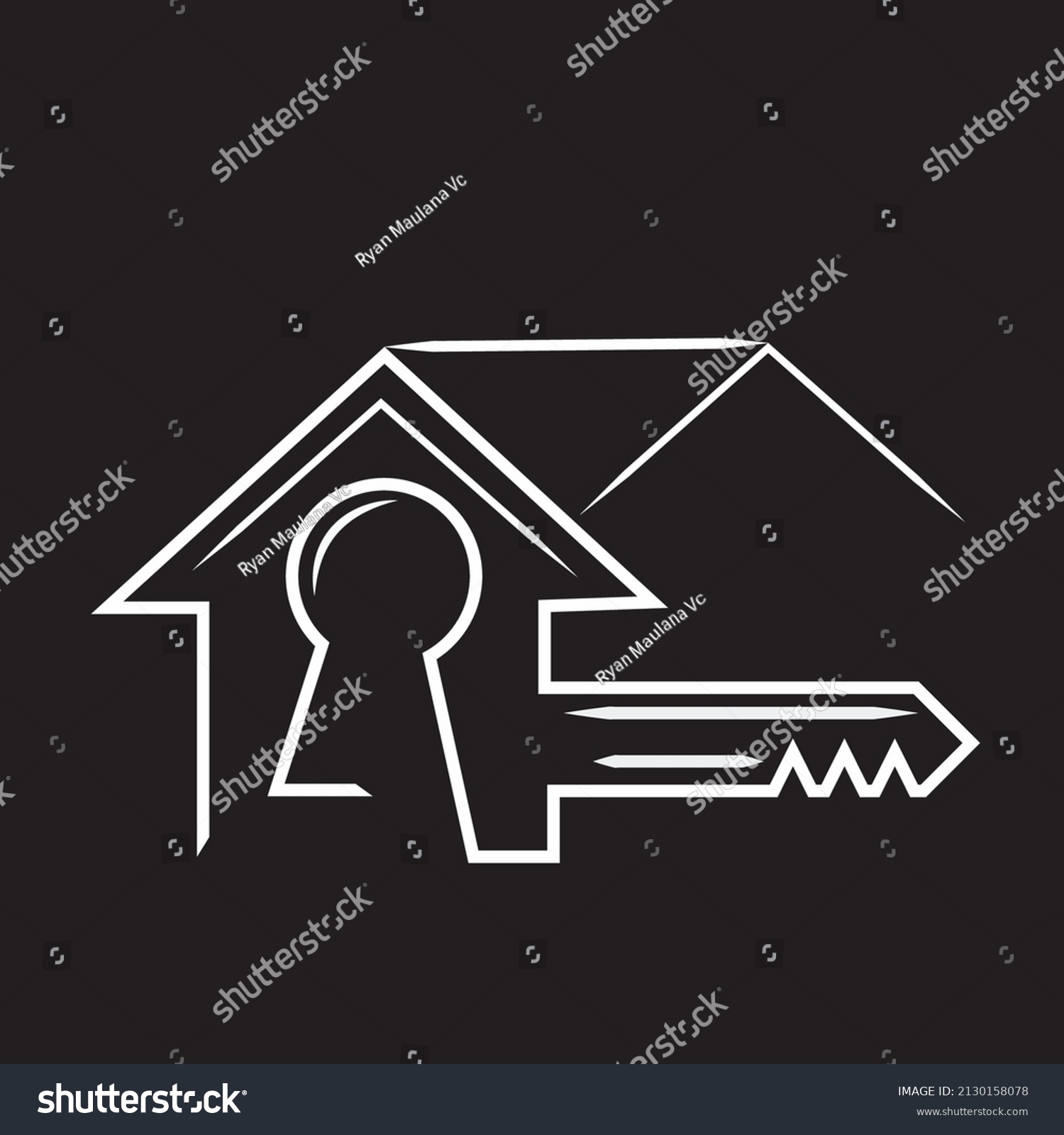 Simple Housing Key Vector Icon Logo Stock Vector (Royalty Free ...