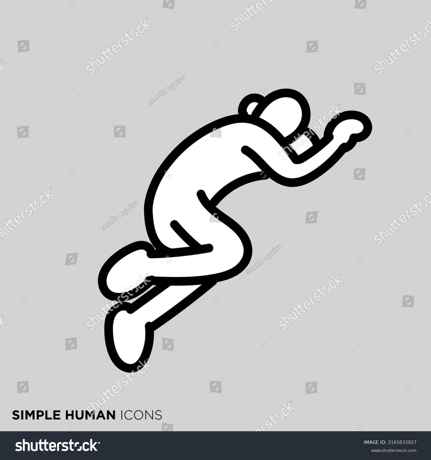 Simple Human Icon Series Sleeper Stock Vector (Royalty Free) 2165832827 ...