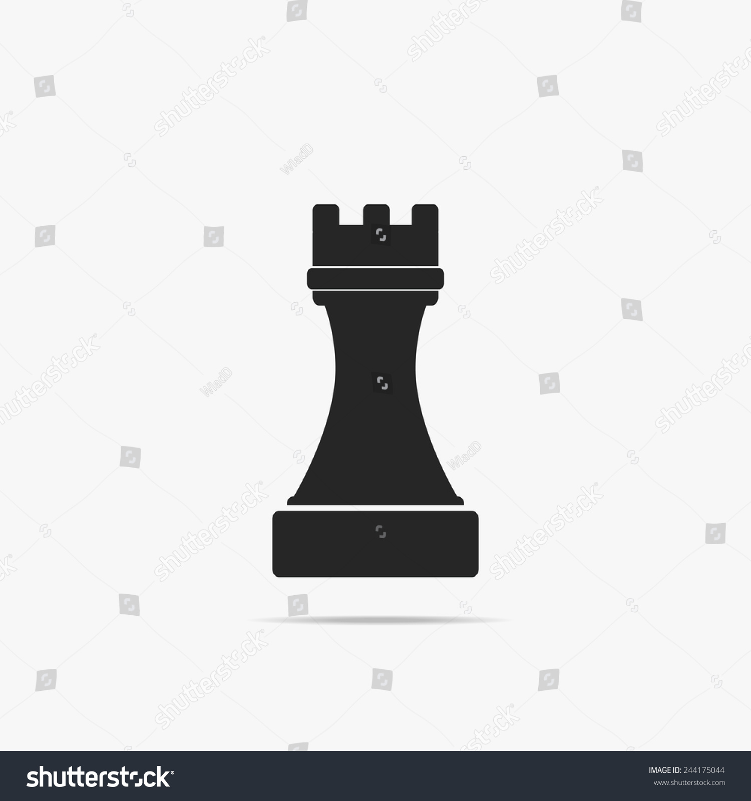 Simple Icon Chess Rook Stock Vector (Royalty Free) 244175044 | Shutterstock