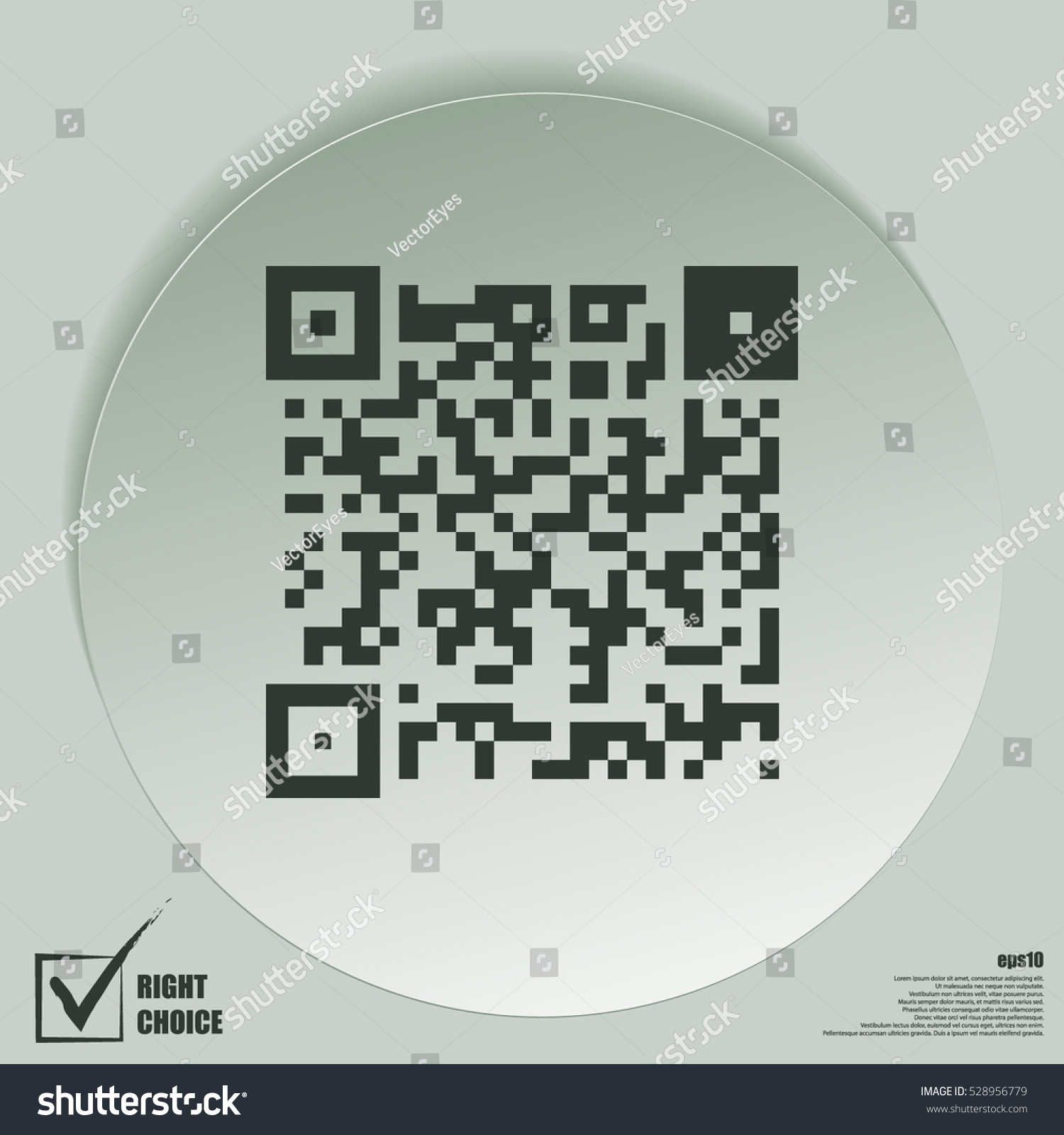 Simple Icon Qr Code Stock Vector Stock Vector (Royalty Free) 528956779