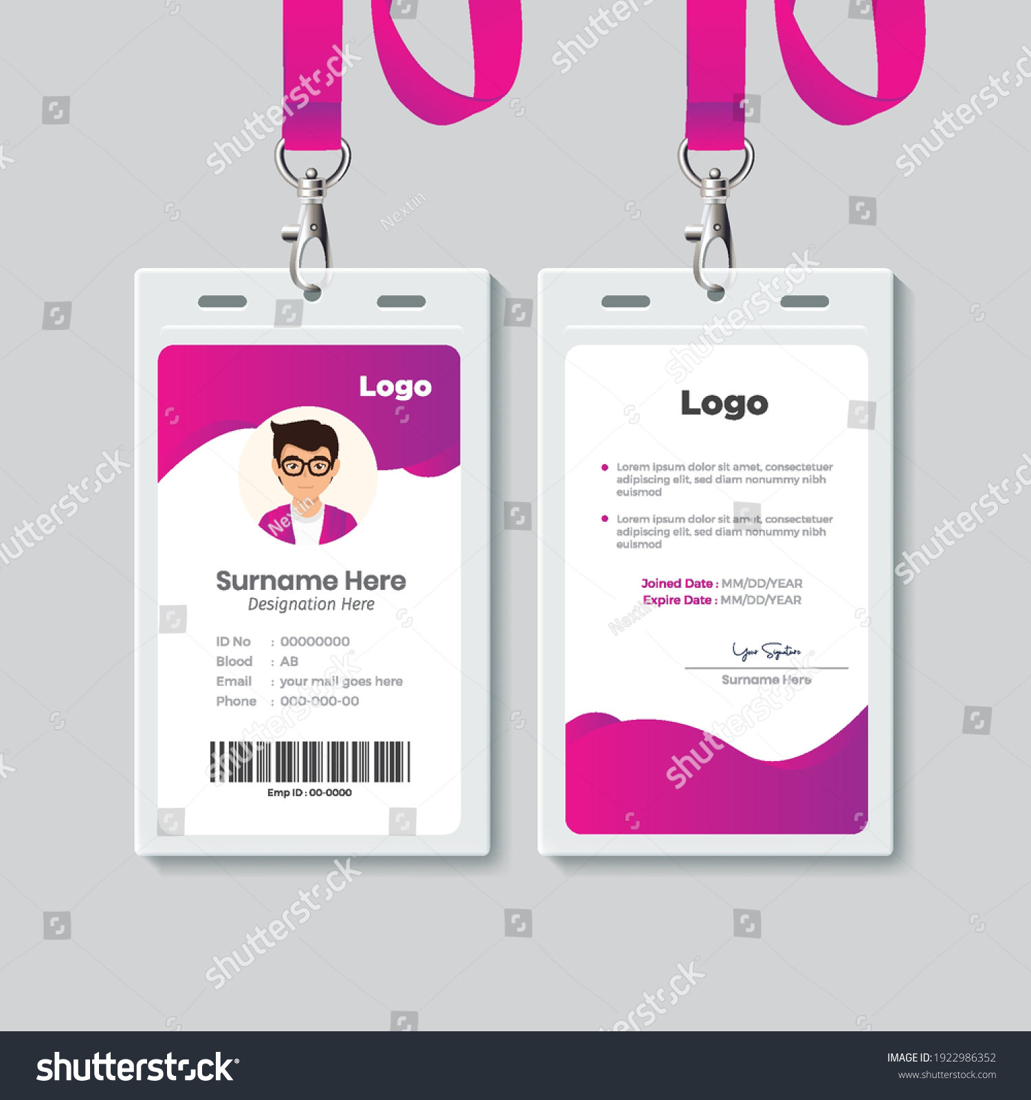 15,106 Conference badge design Images, Stock Photos & Vectors ...