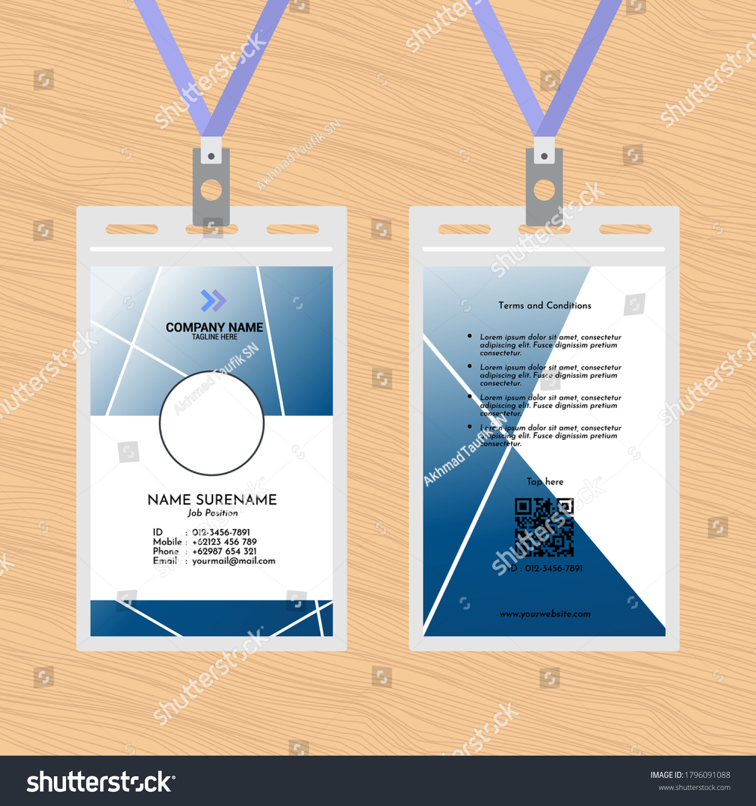 Id. de plantilla de tarjeta de: vector de stock (libre de regalías ...