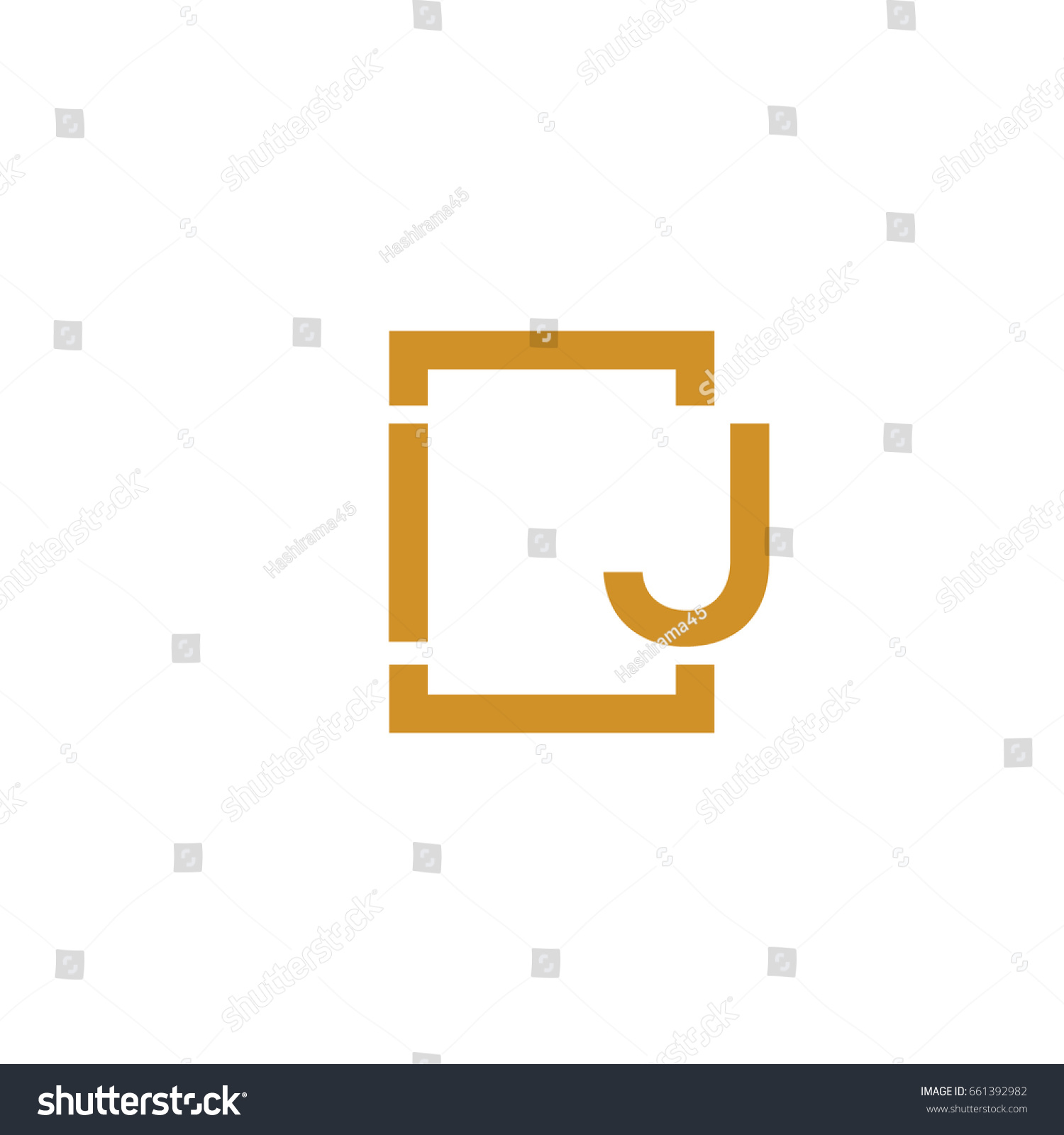 Simple Ij Initial Logo Designs Template Stock Vector (Royalty Free ...