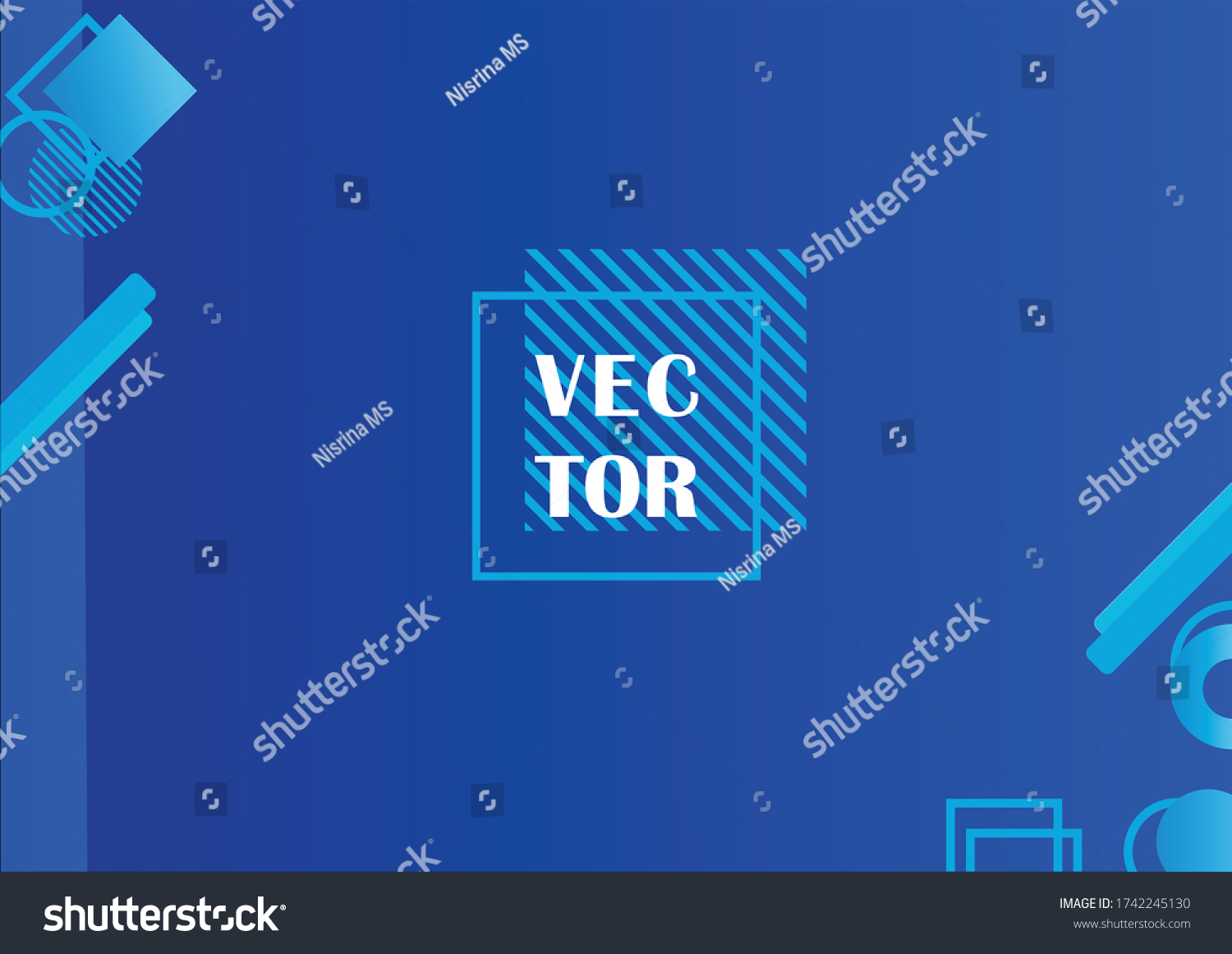 Simple Illustration Blue Background Vector Shape Stock Vector (Royalty ...