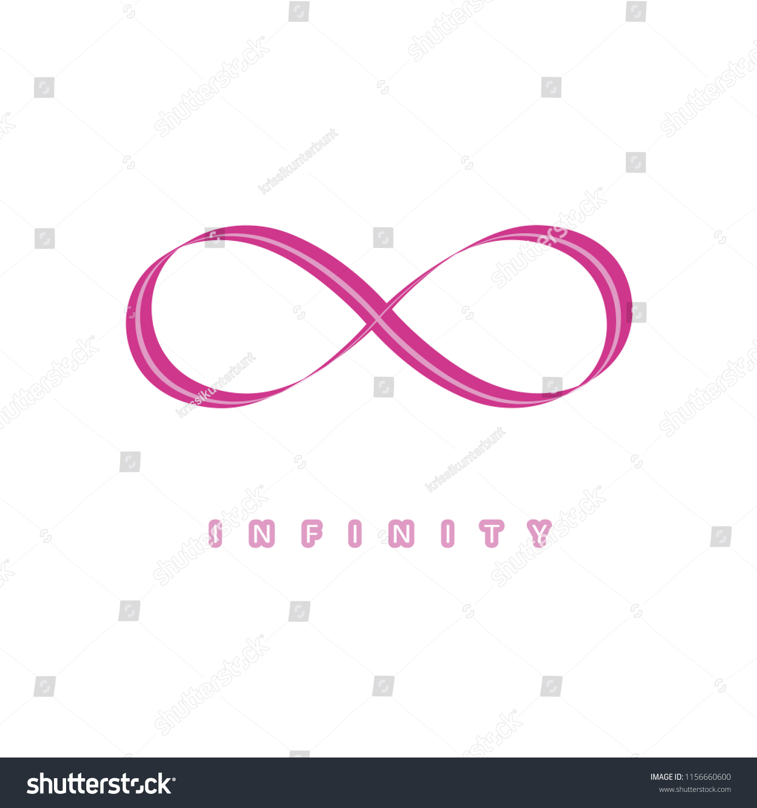 Simple Infinity Symbol Pink Vector Illustration Stock Vector (Royalty ...