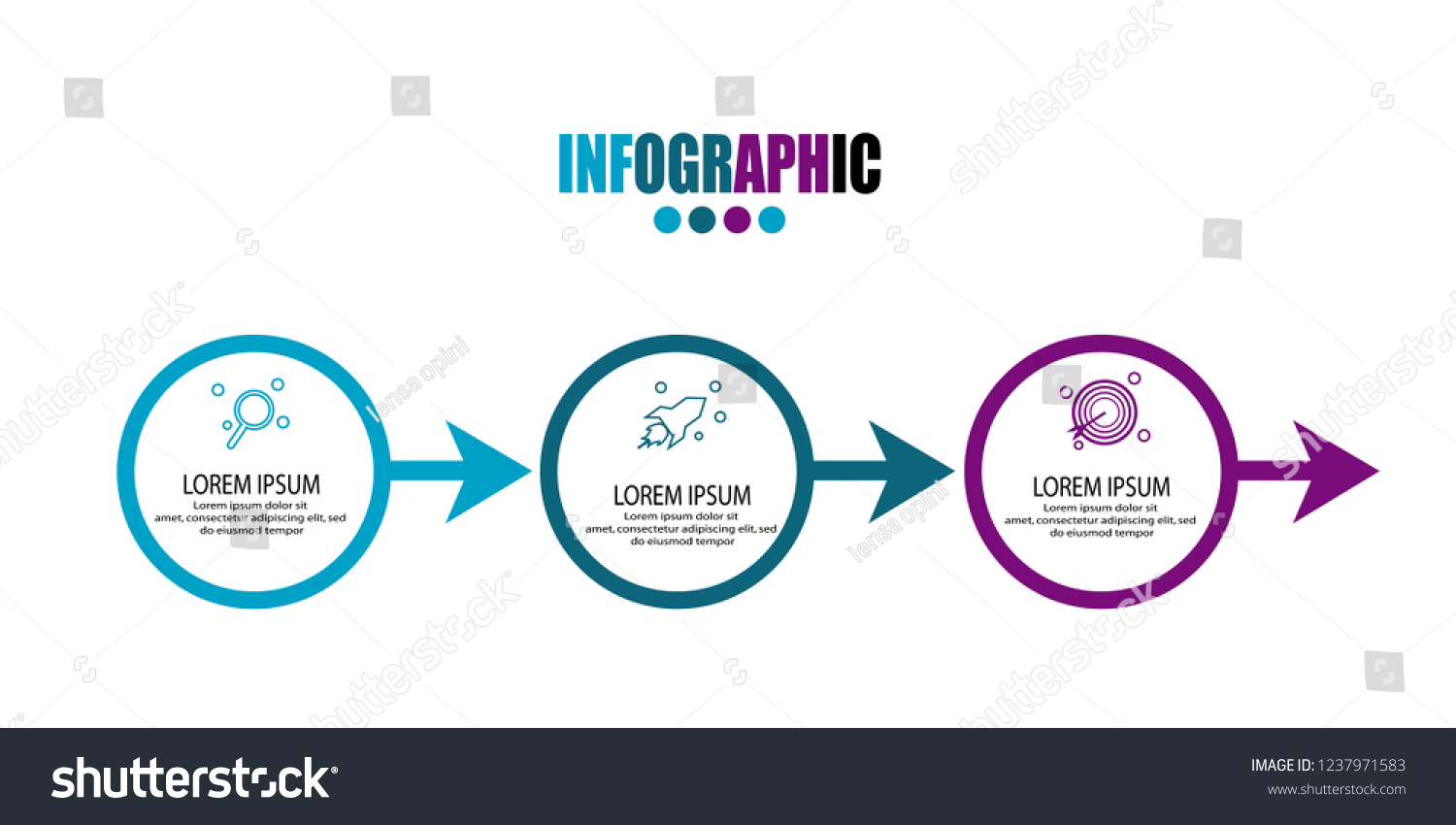 Simple Infographic Timeline Circle Arrow Design Stock Vector (Royalty ...