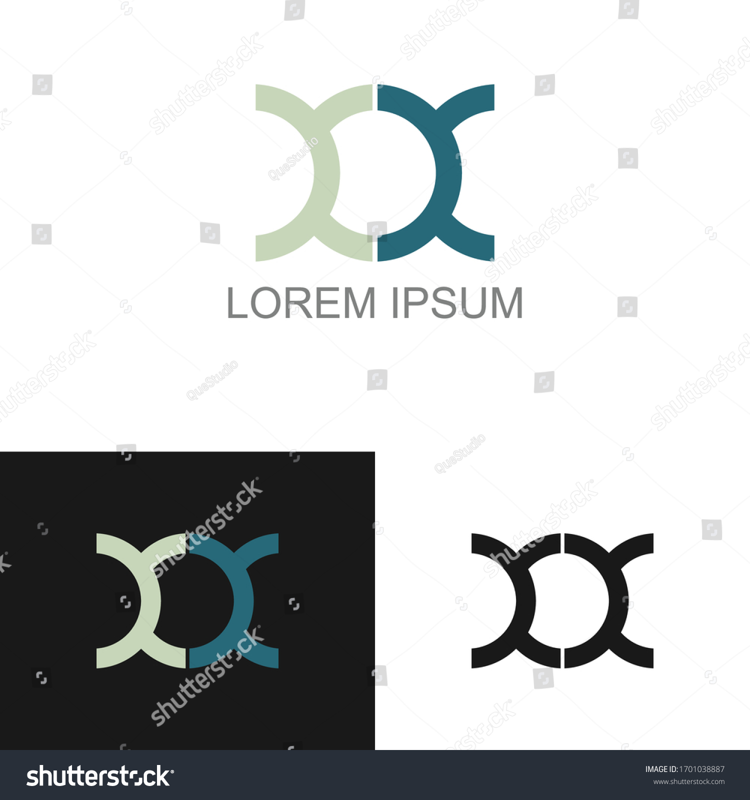 Simple Initial Letter Doc Concept Logo Stock Vector (Royalty Free ...