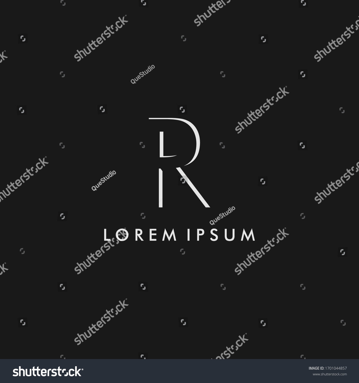 Simple Initial Letter R Concept Logo Stock Vector (Royalty Free ...