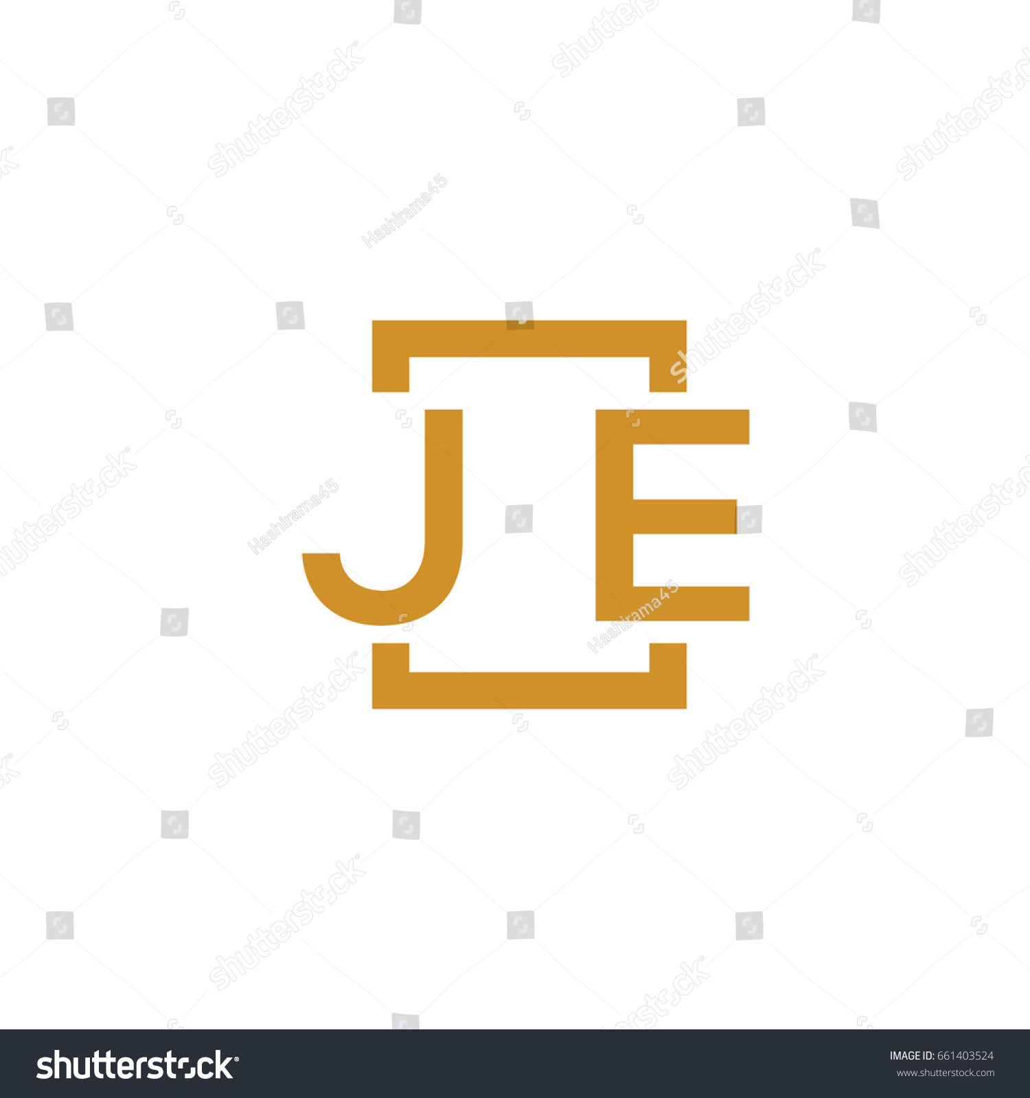 Simple Je Initial Logo Designs Template Stock Vector (Royalty Free ...
