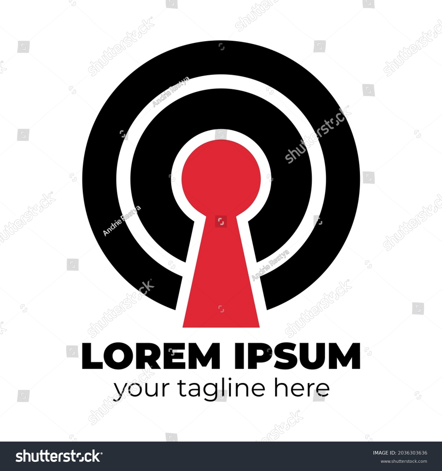 Simple Key Lock Logo Design Stock Vector (Royalty Free) 2036303636 ...