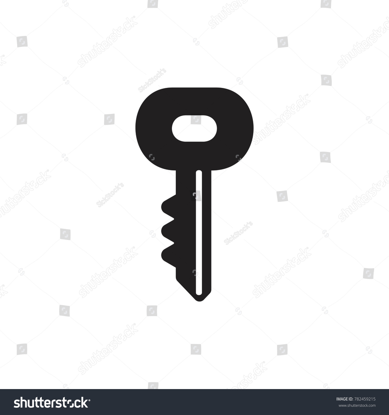 Simple Key Silhouette Vector Stock Vector (Royalty Free) 782459215 ...