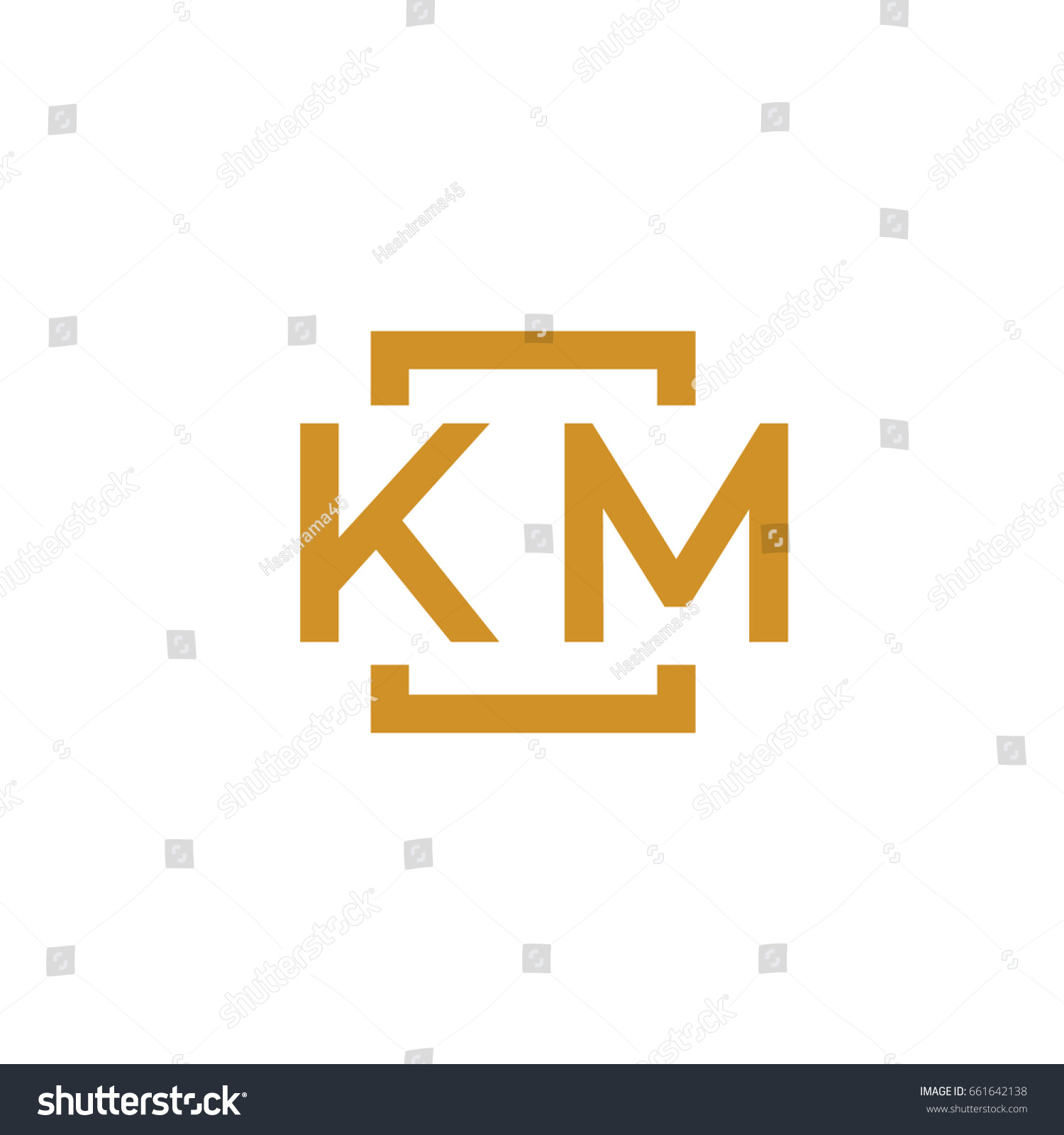 Simple Km Initial Logo Designs Template Stock Vector (Royalty Free ...