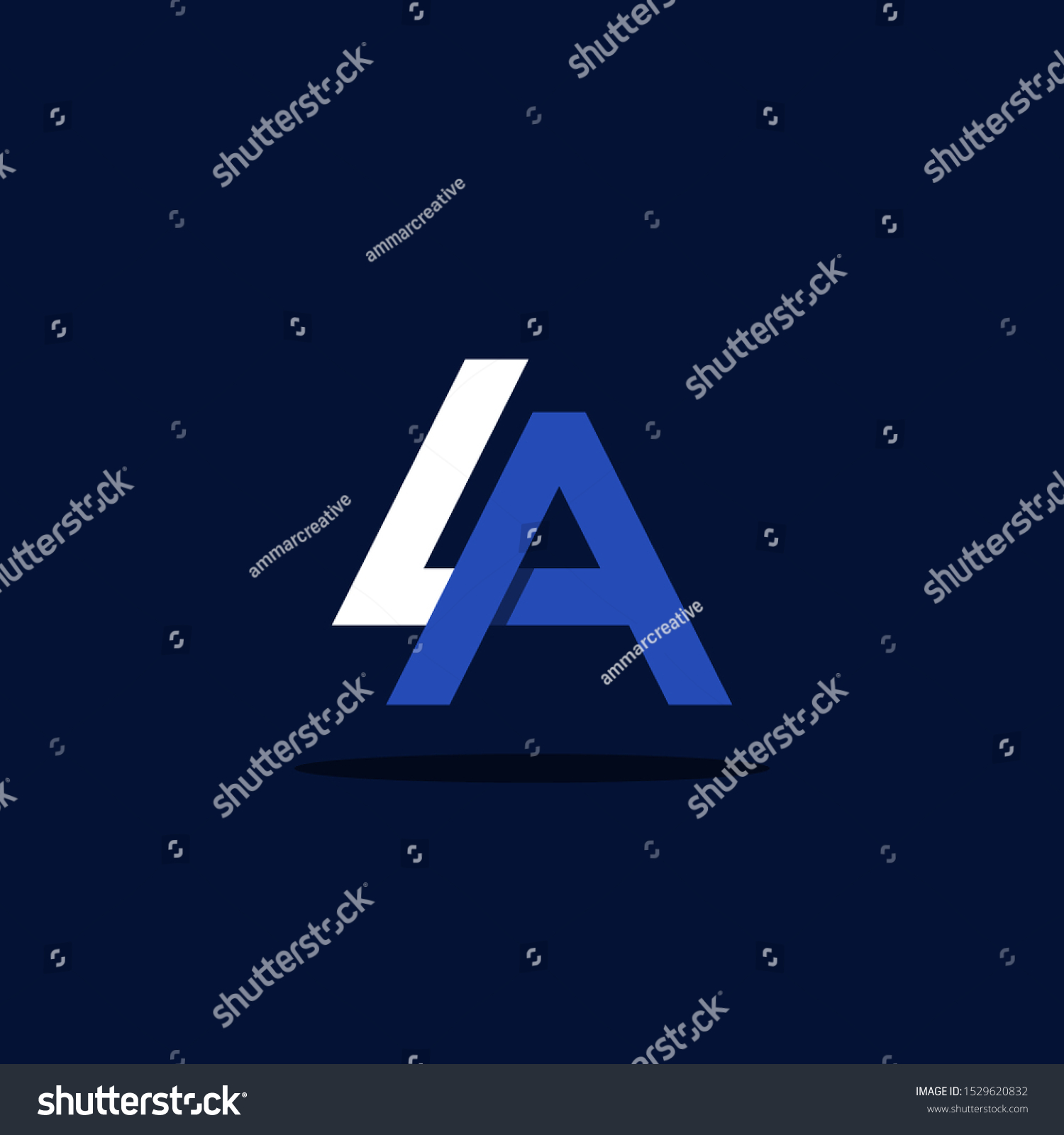 Simple La Logo Design Concept Stock Vector (Royalty Free) 1529620832