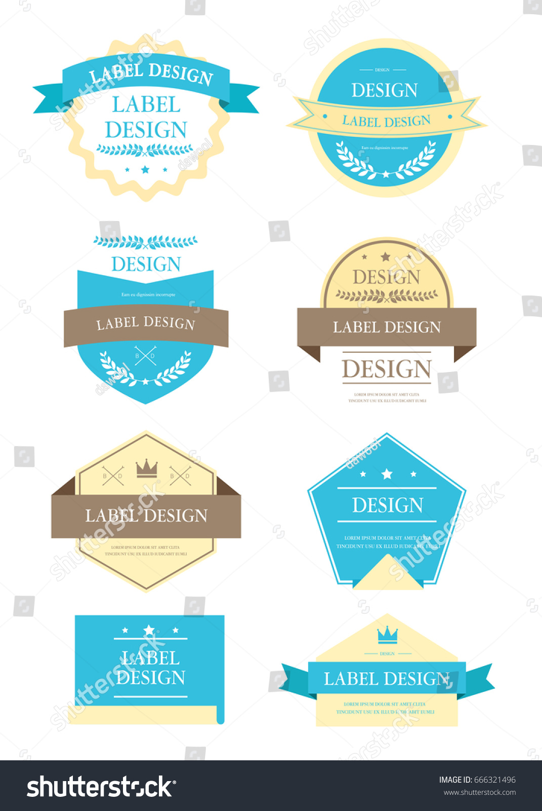 Simple Label Stock Vector (Royalty Free) 666321496