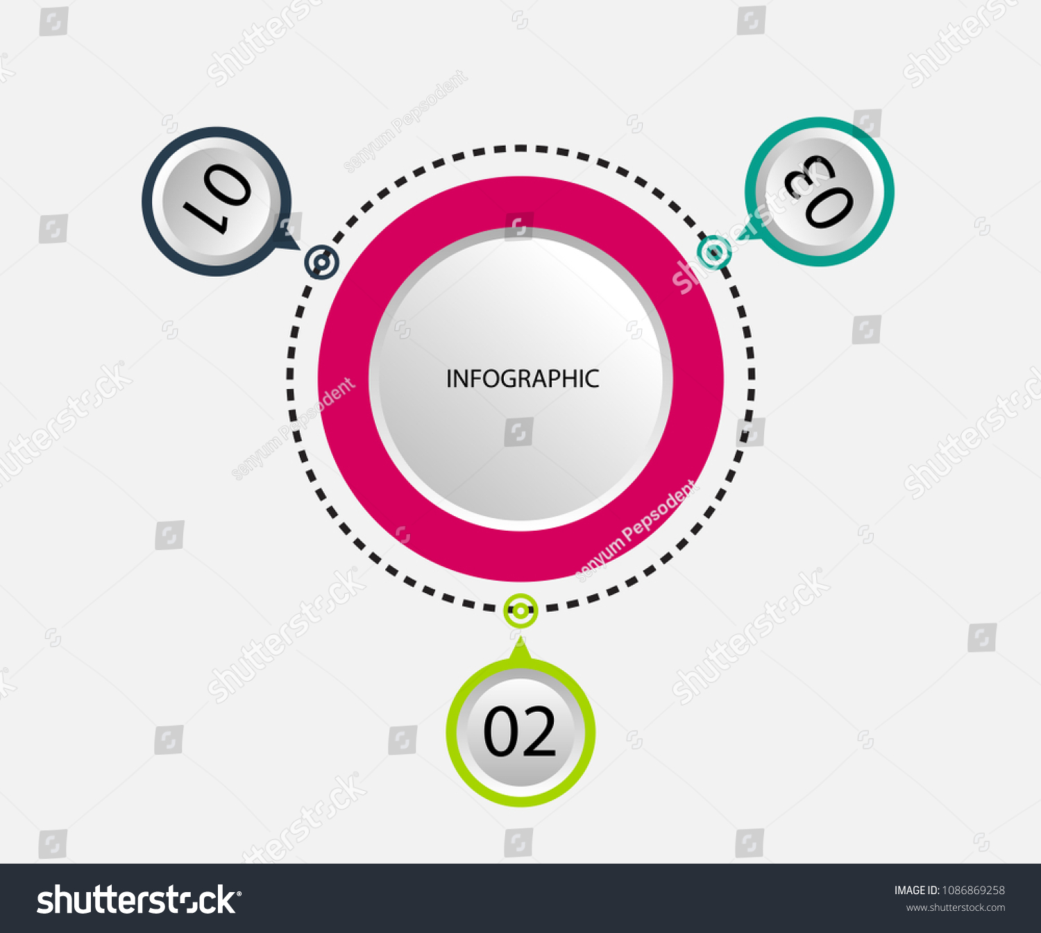 Simple Label Infographic Template Stock Vector (Royalty Free ...
