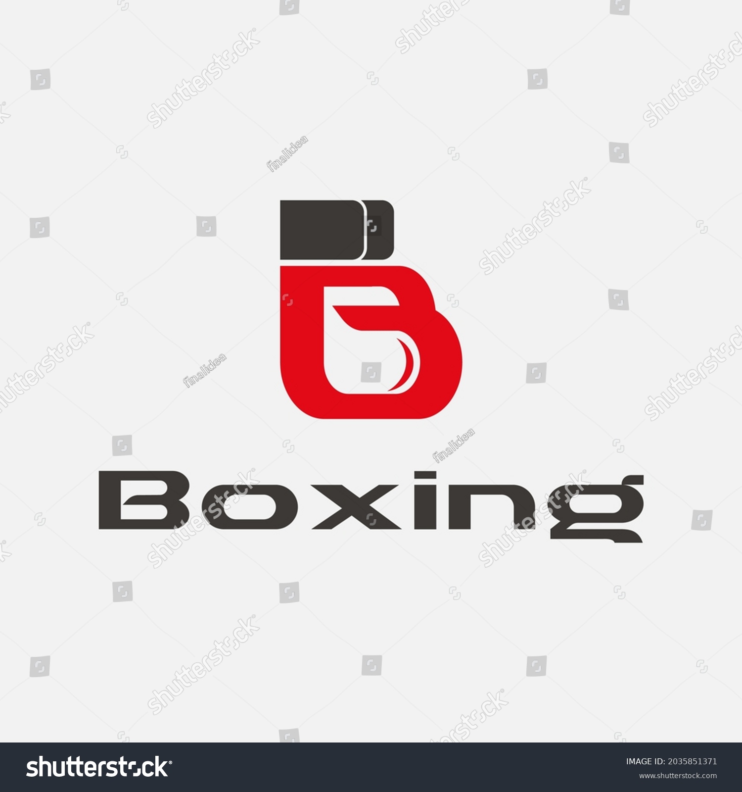 Simple Letter B Boxing Logo Stock Vector (Royalty Free) 2035851371 ...