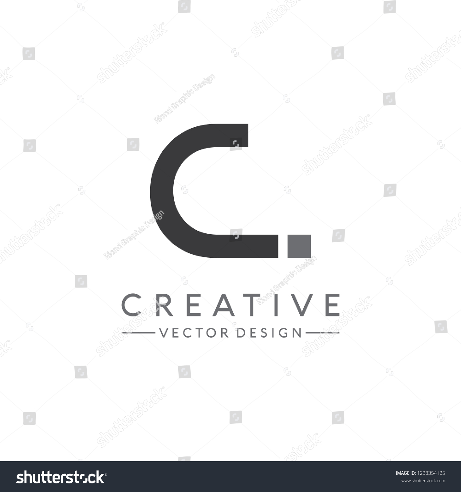 Simple Letter C Logo Design Vector Stock Vector (Royalty Free ...
