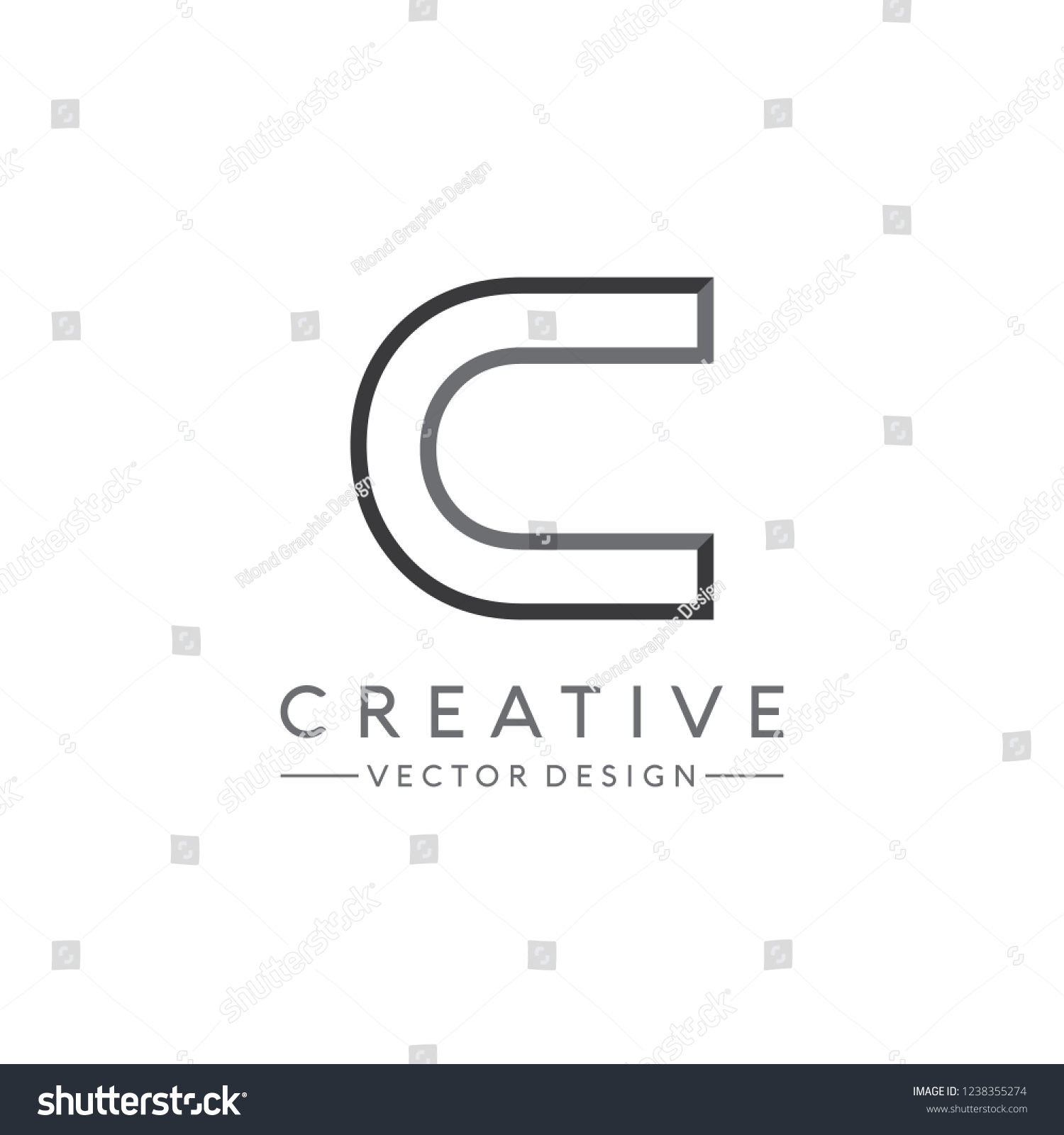 Simple Letter C Logo Design Vector Stock Vector (Royalty Free ...