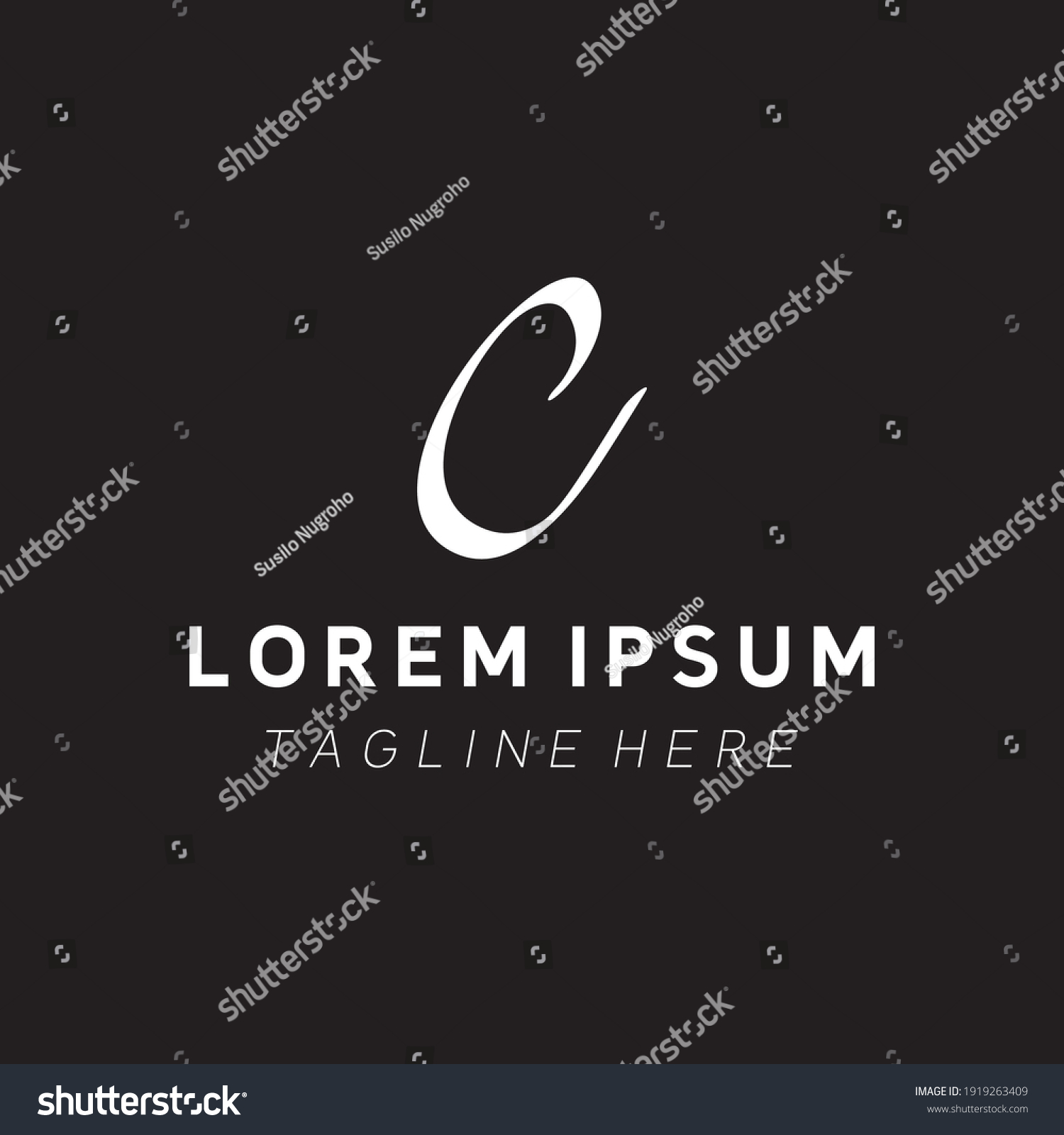 Simple Letter C Logo Design Vector Stock Vector (Royalty Free ...