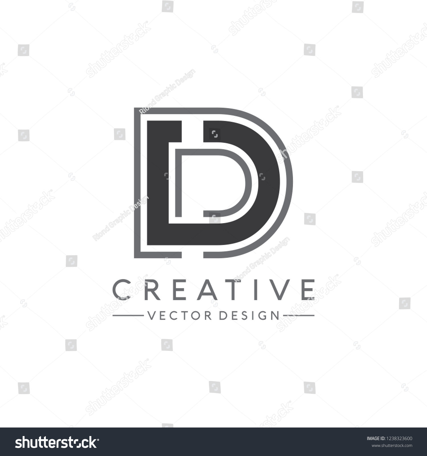 Simple Letter D Logo Design Vector Stock Vector (Royalty Free ...