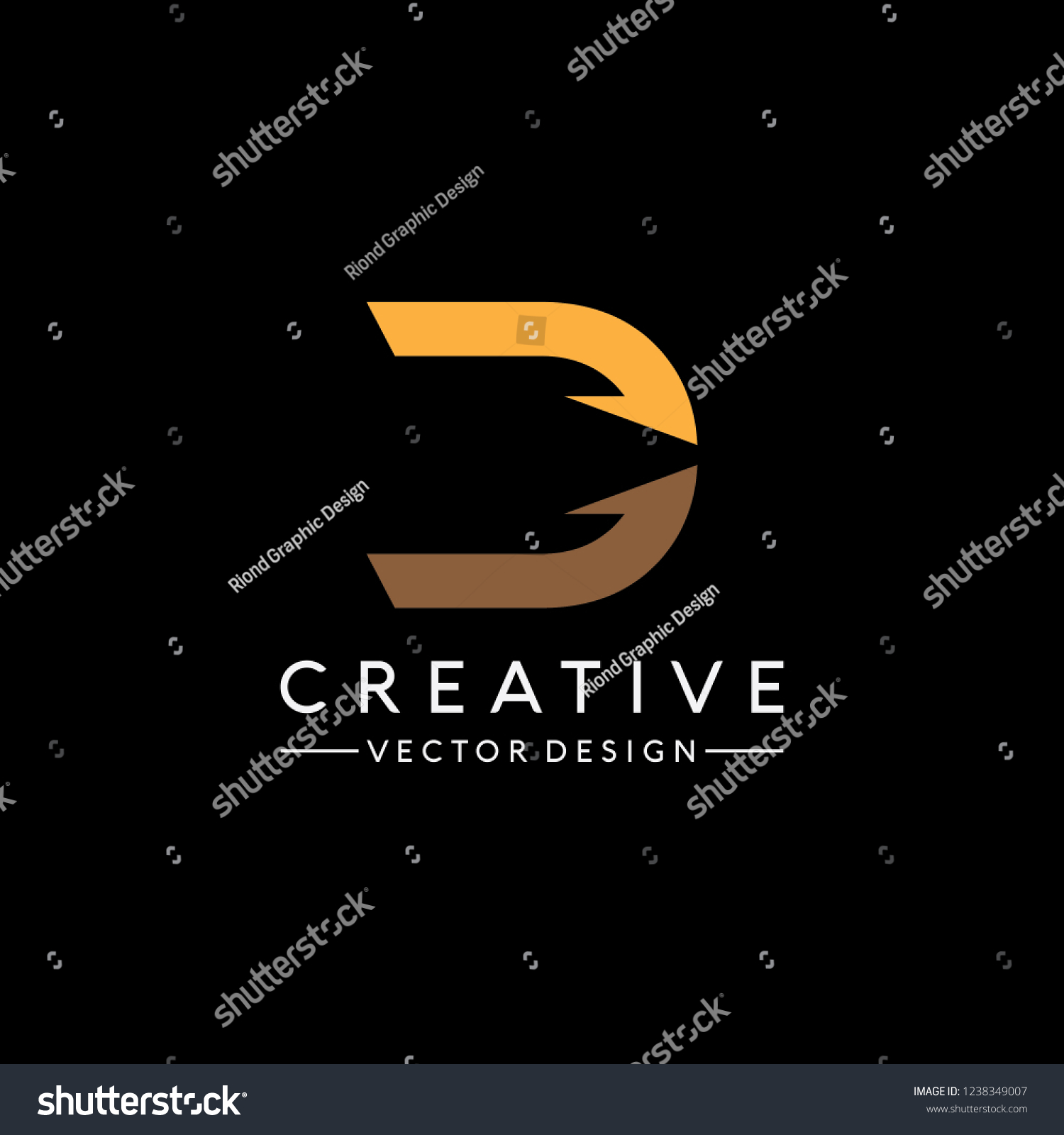 Simple Letter D Logo Design Vector: vector de stock (libre de regalías ...