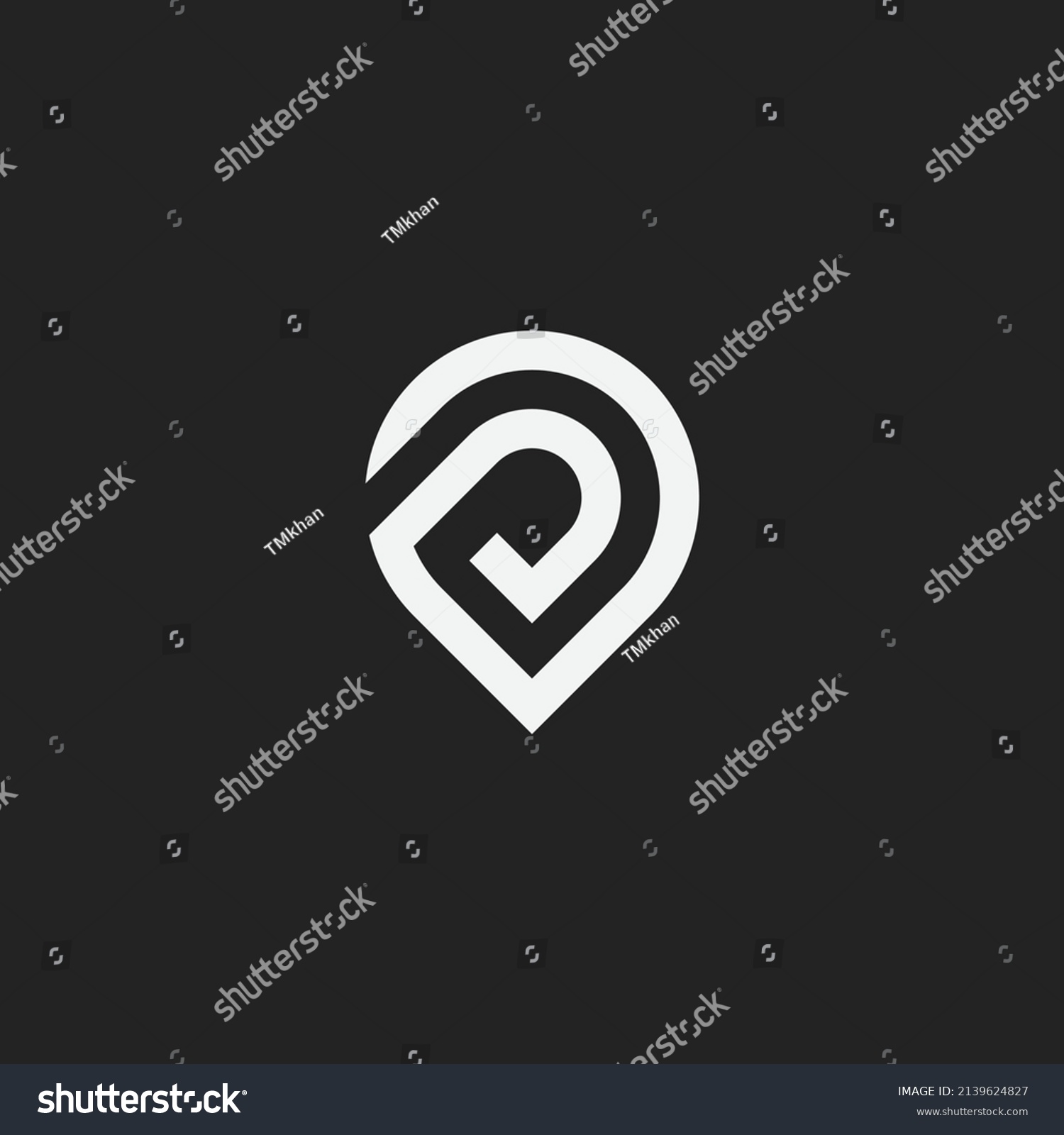Simple Letter D Pin Point Map Stock Vector (Royalty Free) 2139624827 ...