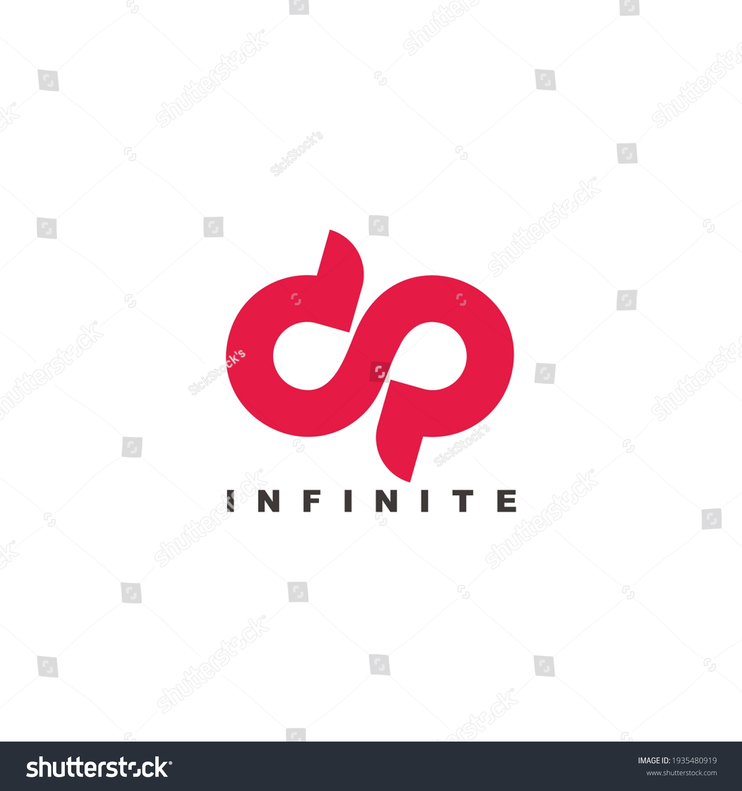 Simple Letter Dp Infinity Symbol Curves Stock Vector (Royalty Free ...