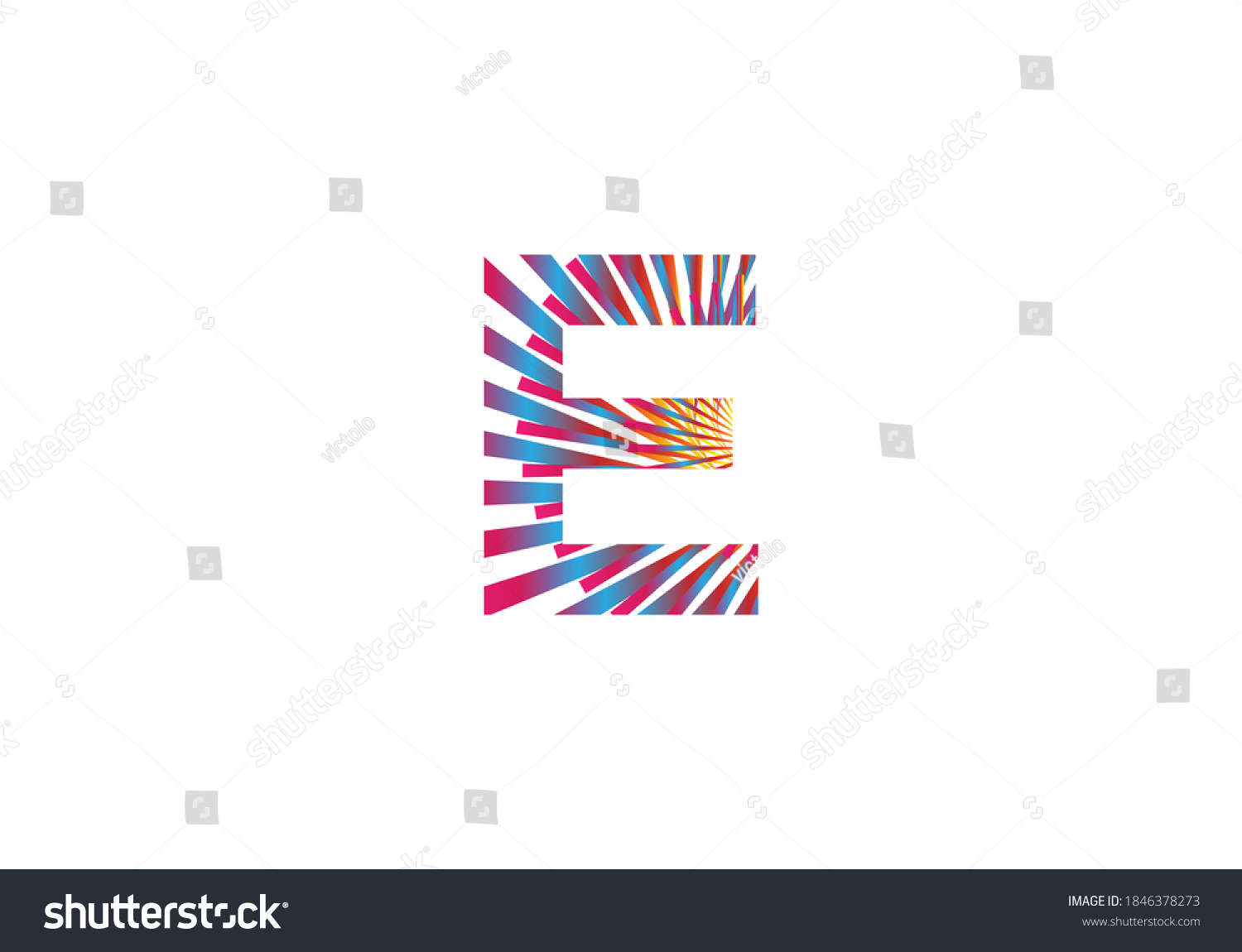 Simple Letter E Minimal Abstract E Stock Vector (Royalty Free ...