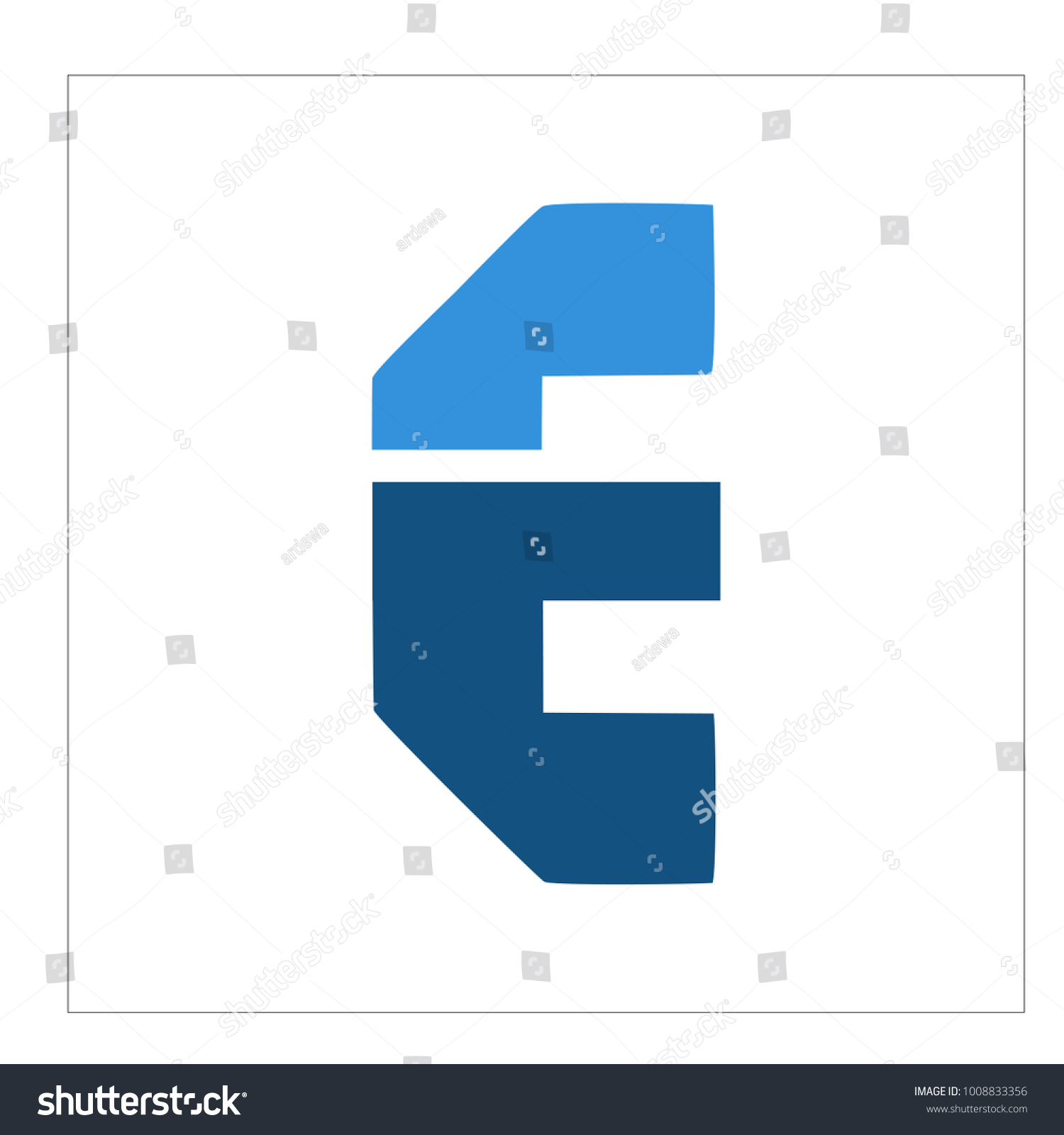 Simple Letter E Logo Stock Vector (Royalty Free) 1008833356 | Shutterstock