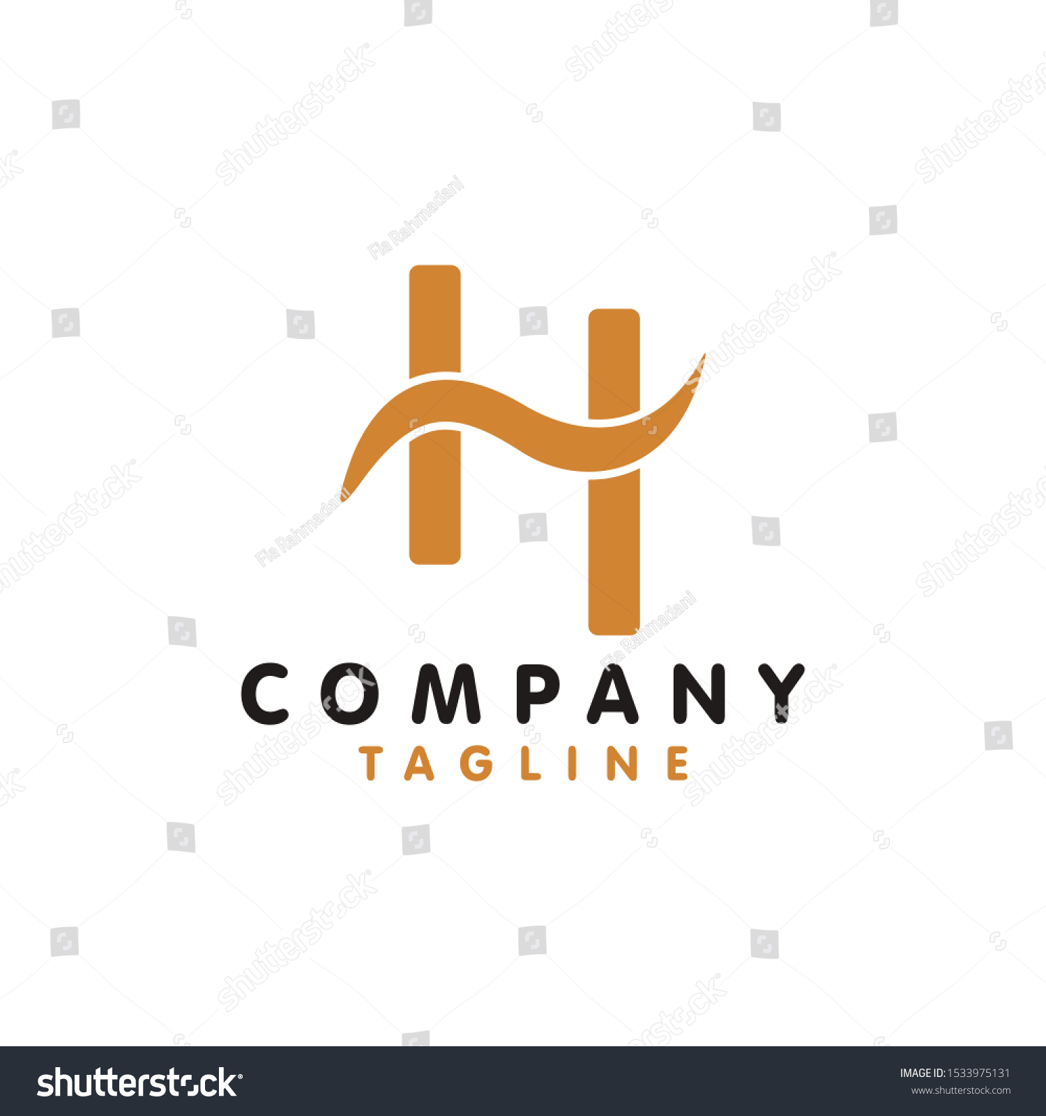 Simple Letter H Logo Design Vector Stock Vector (Royalty Free ...