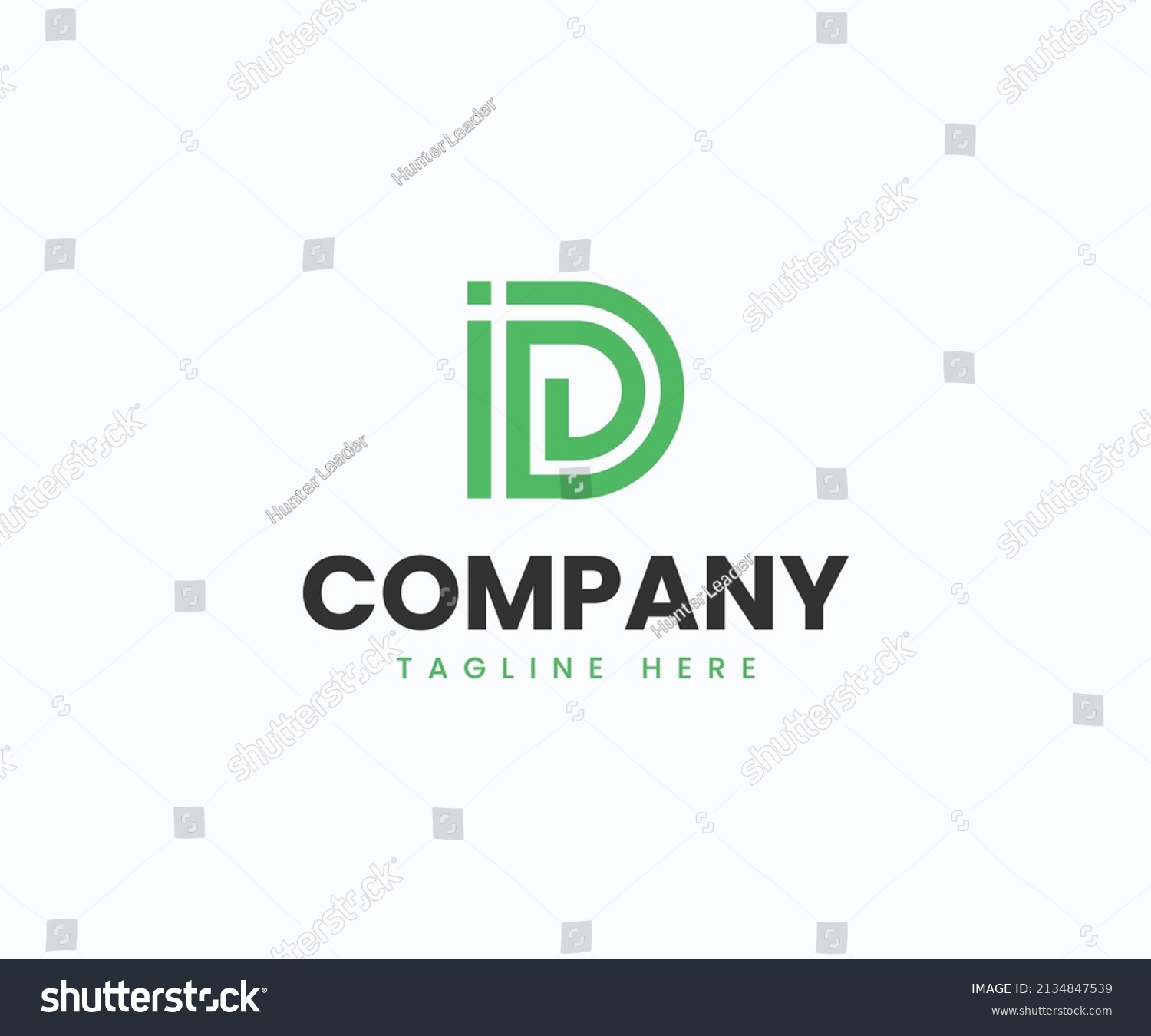 Simple Letter Id Logo Template Vector Stock Vector (Royalty Free ...