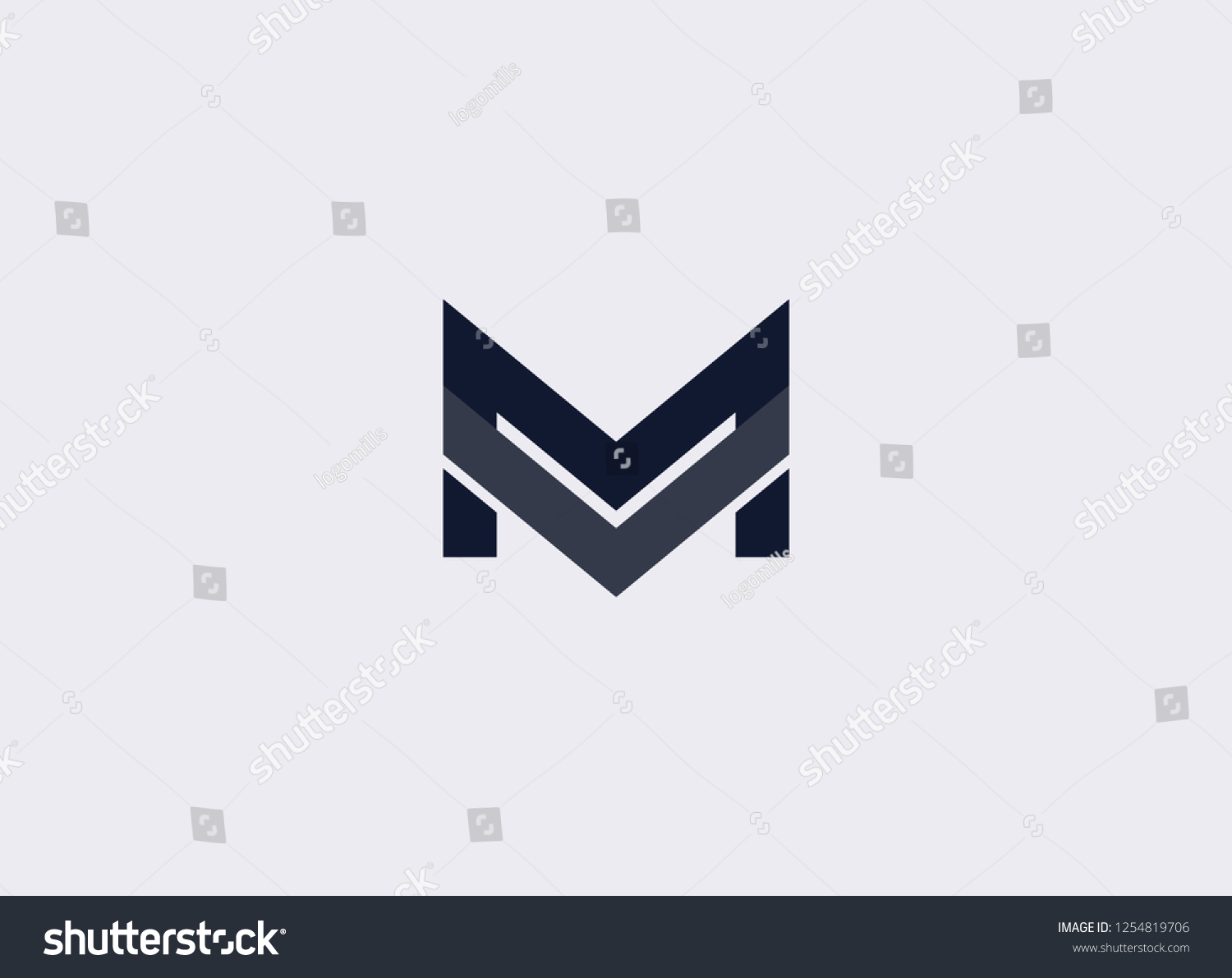 Simple Letter M Logo Design Template Stock Vector (Royalty Free ...