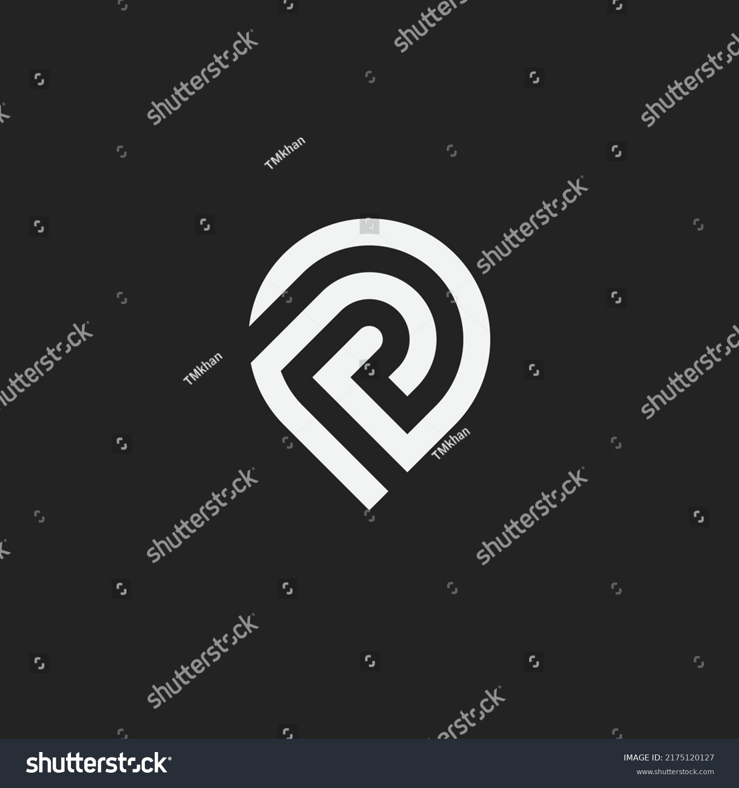 Simple Letter P Pin Point Map Stock Vector (Royalty Free) 2175120127 ...