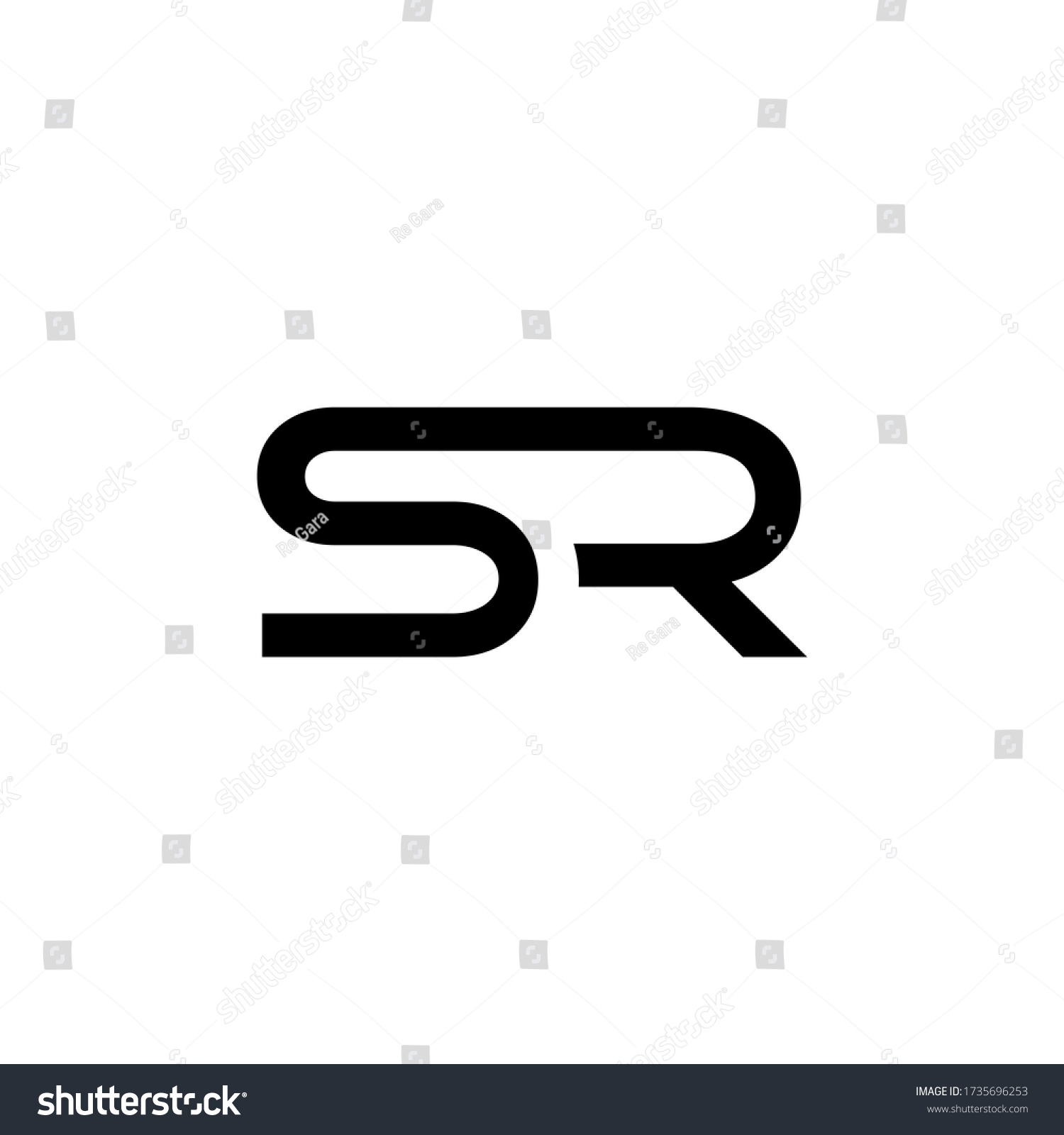 Simple Letter S R Design Vector Stock Vector (Royalty Free) 1735696253 ...