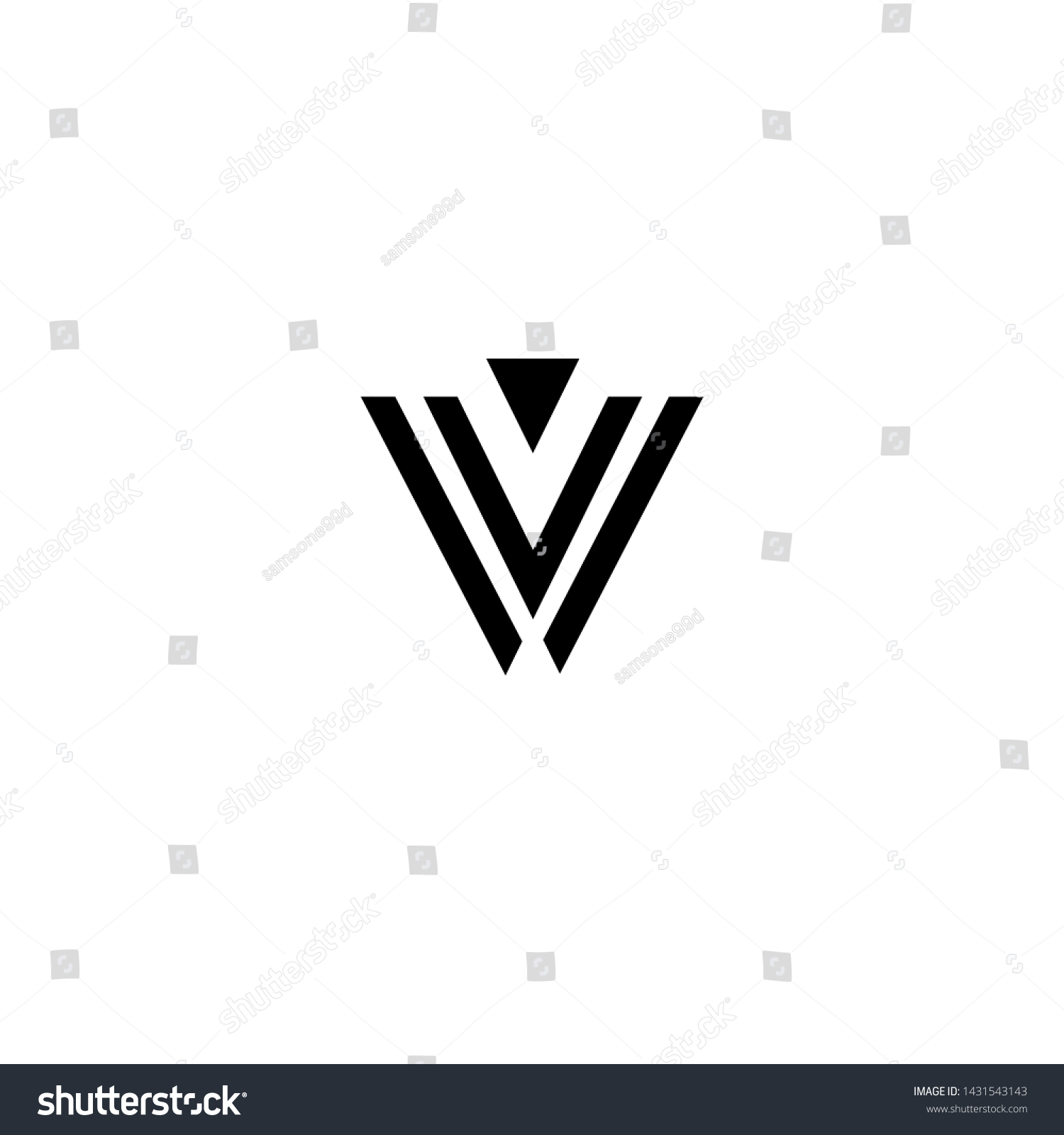 Simple Letter V Logo Design Template Stock Vector (Royalty Free ...