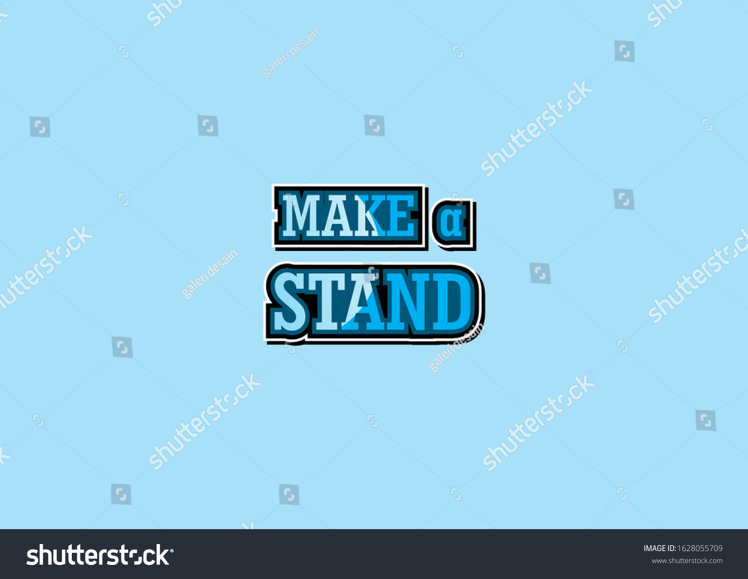 Simple Lettering Text Make Stand Vector Stock Vector (Royalty Free ...