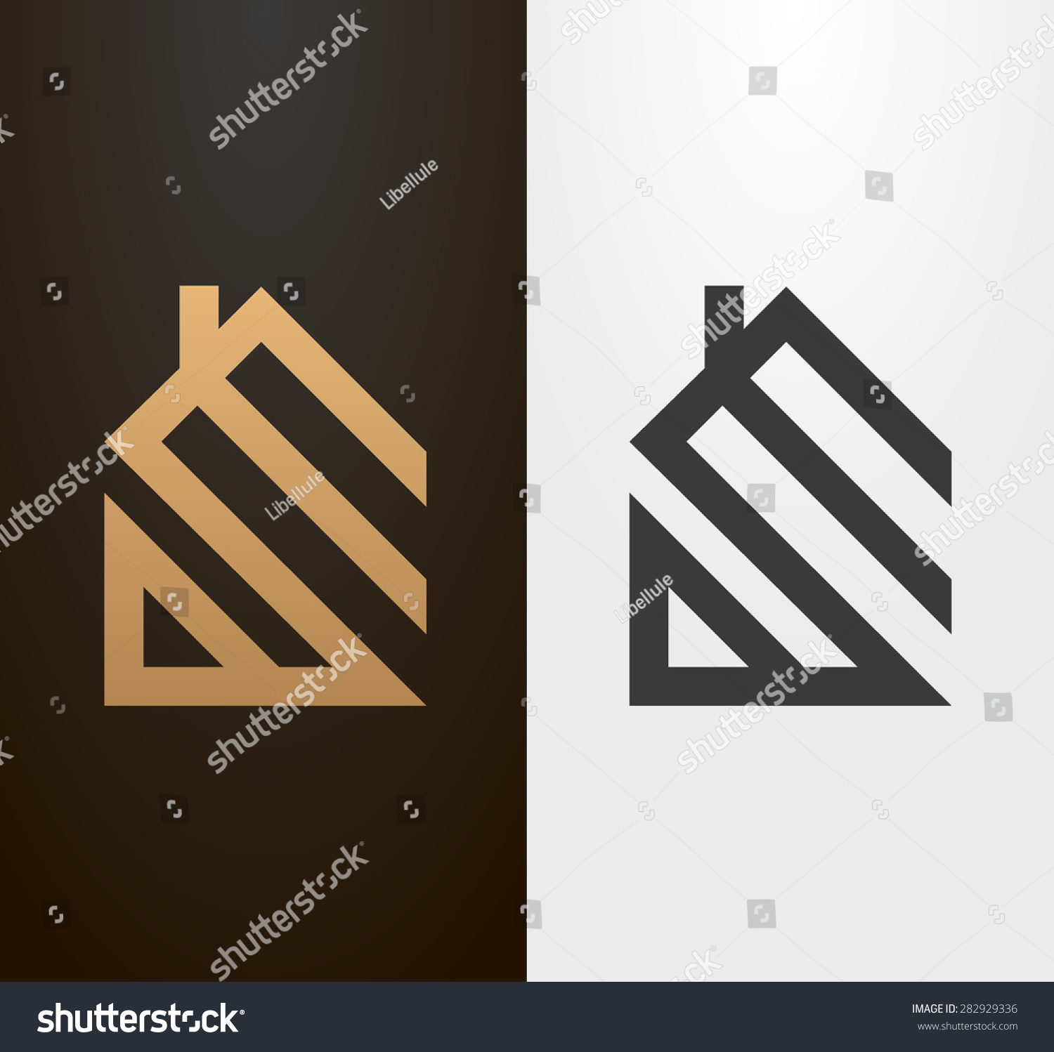 Simple Line House Logo Icon Stock Vector (Royalty Free) 282929336