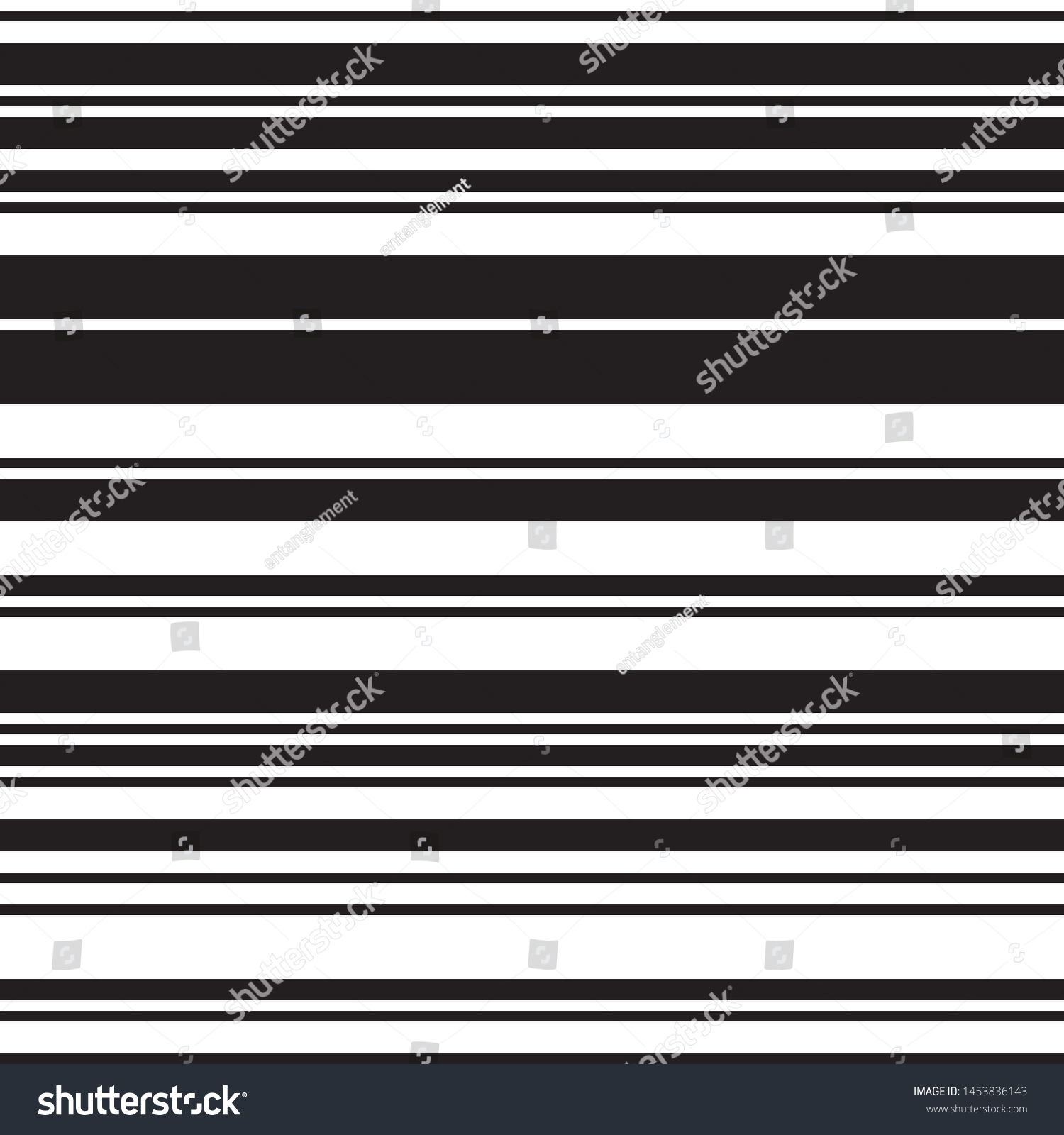 Simple Linear Seamless Horizontal Pattern Black Stock Vector (Royalty ...