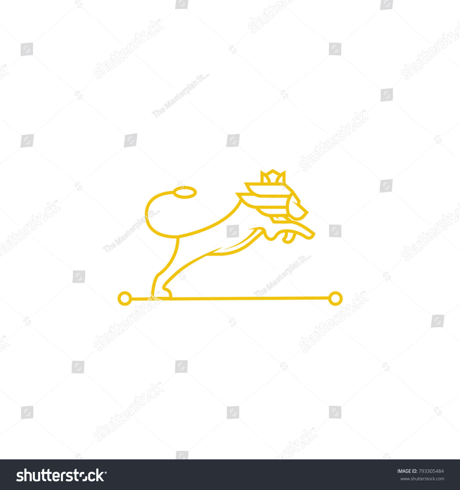Simple Lion Logo Stock Vector (Royalty Free) 793305484 | Shutterstock