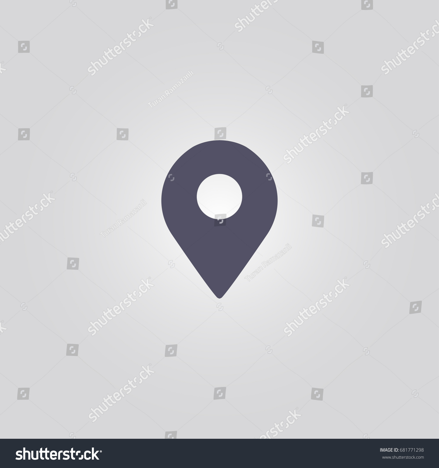 Simple Location Icon Stock Vector (Royalty Free) 681771298