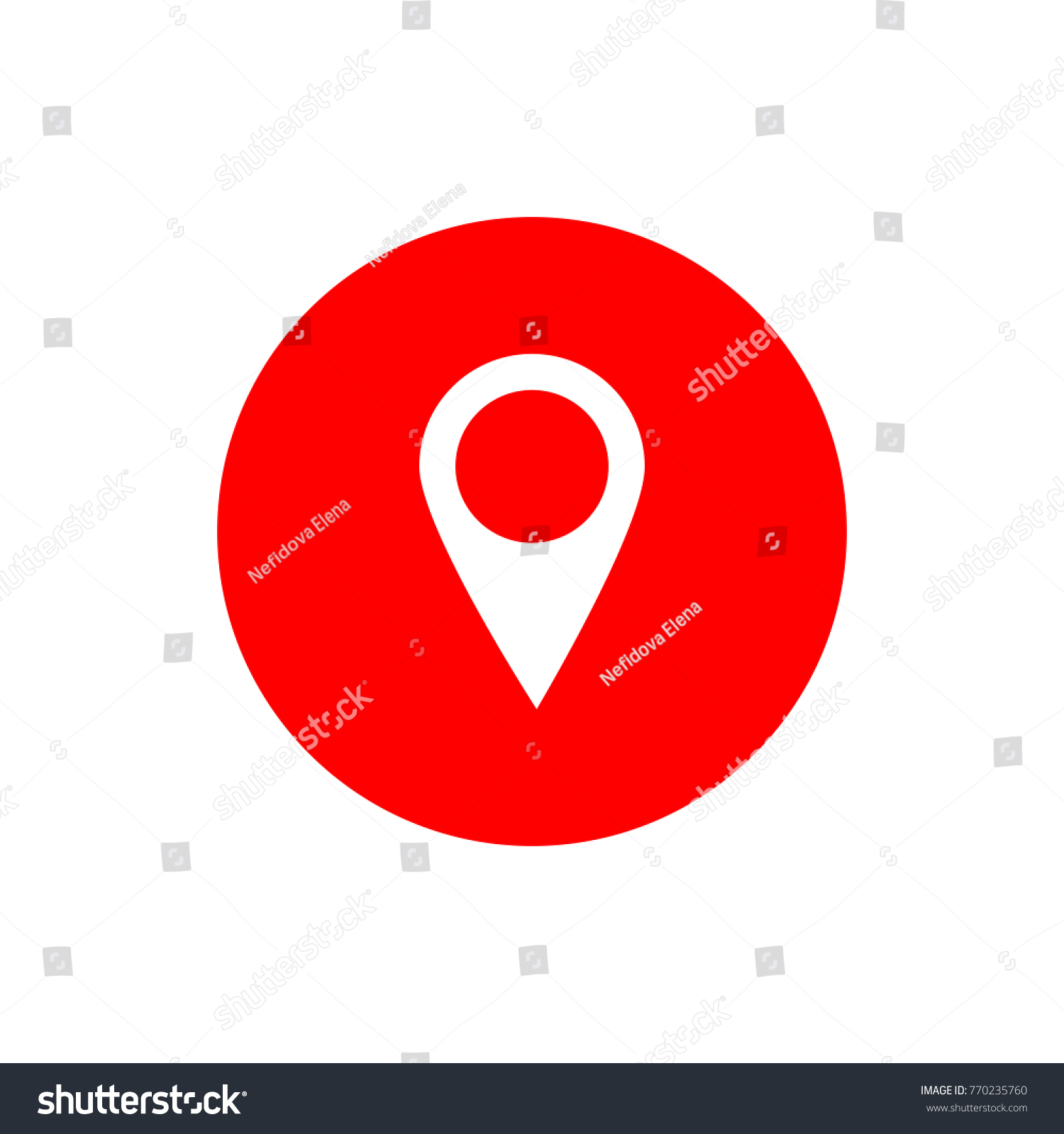 Simple Location Icon Vector Illustration On Stock Vector (Royalty Free ...