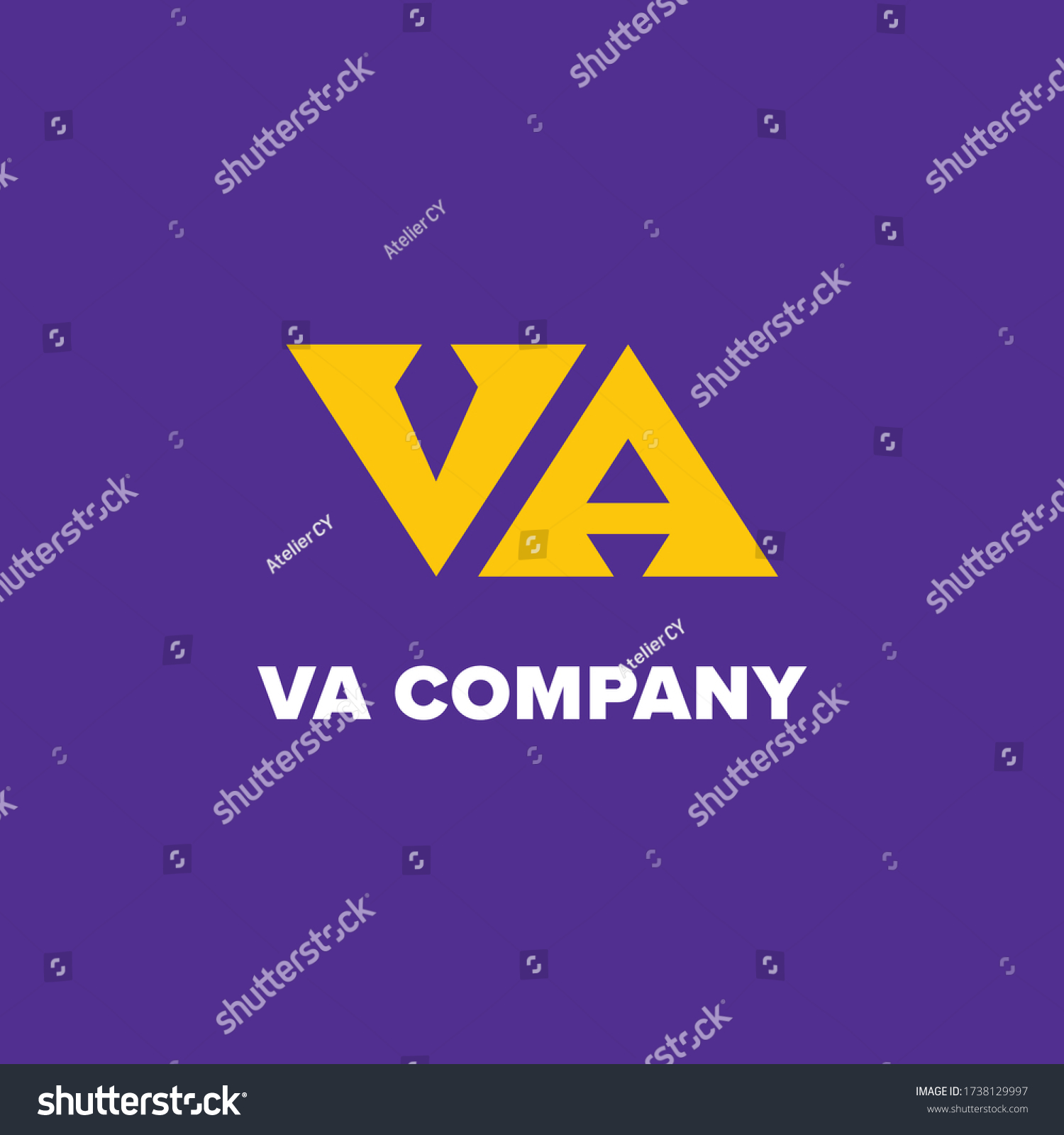 Simple Logo Design Negative Space Stock Vector (Royalty Free ...