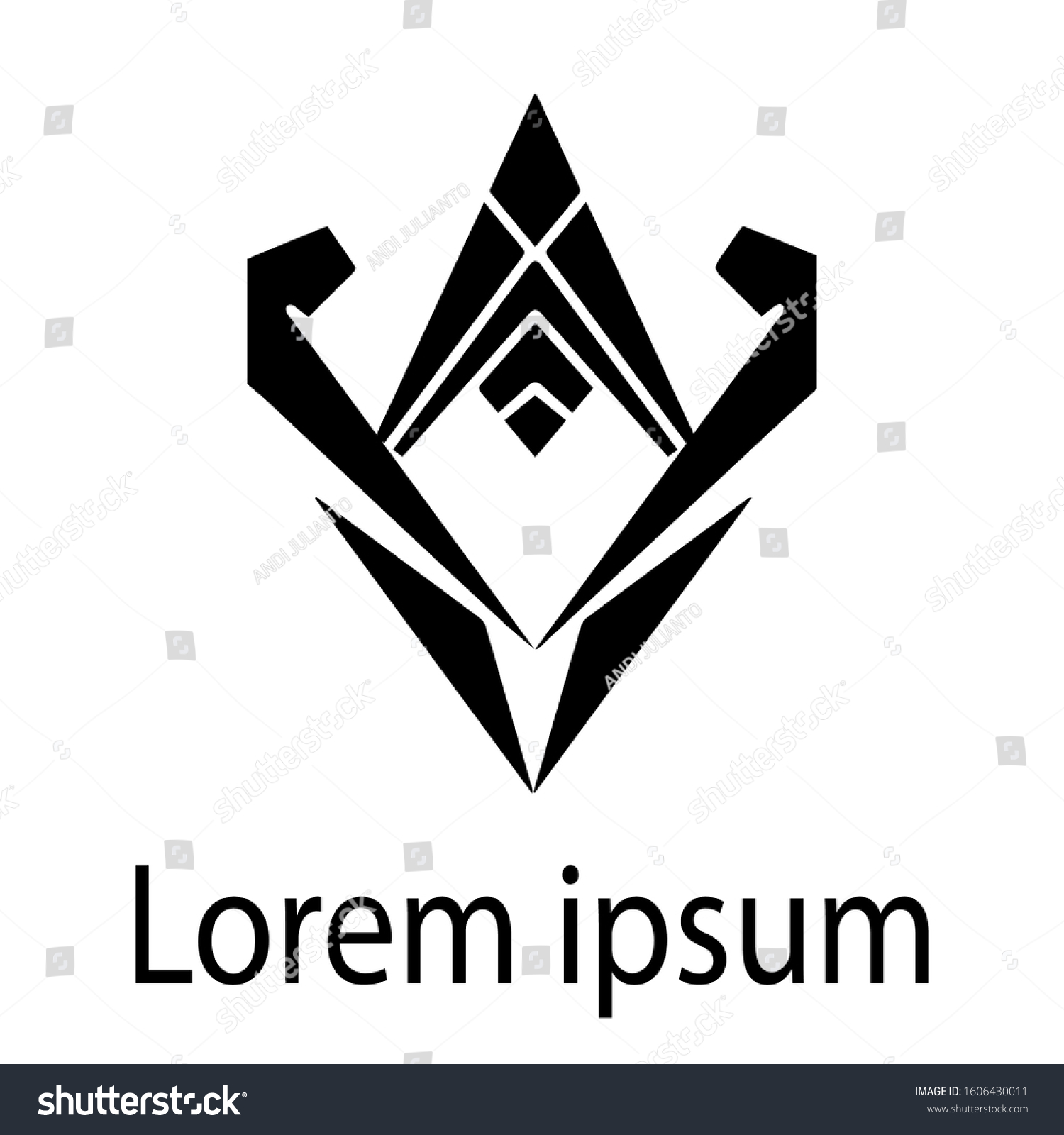 Simple Logo White Backgroundvector Illustration Stock Vector (Royalty ...