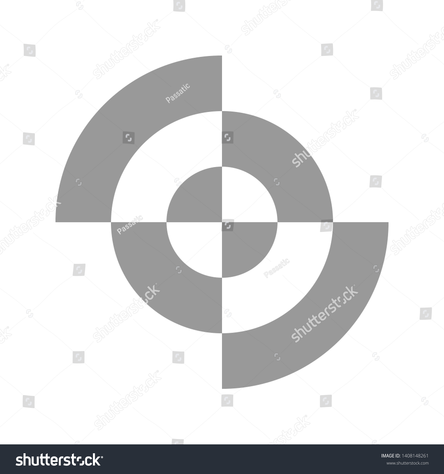 Simple Logo Abstract Divided Circles Figures Stock Vector (Royalty Free ...