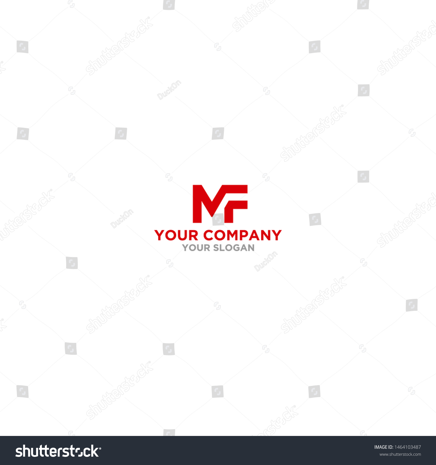 Simple Mf Logo Design Vector Stock Vector (Royalty Free) 1464103487 ...