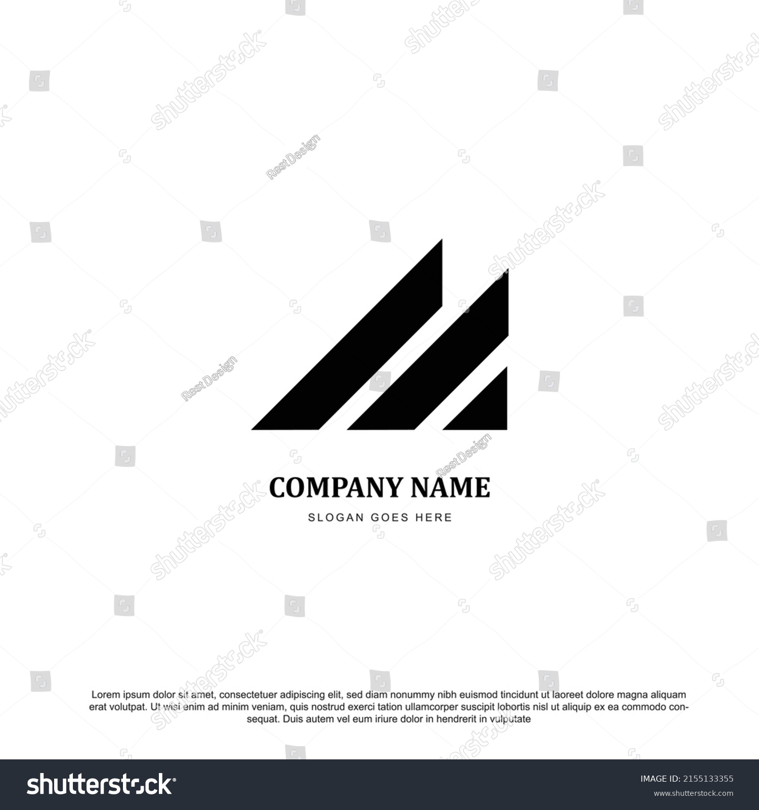 Simple Minimal Letter M Logo Design Stock Vector (Royalty Free ...