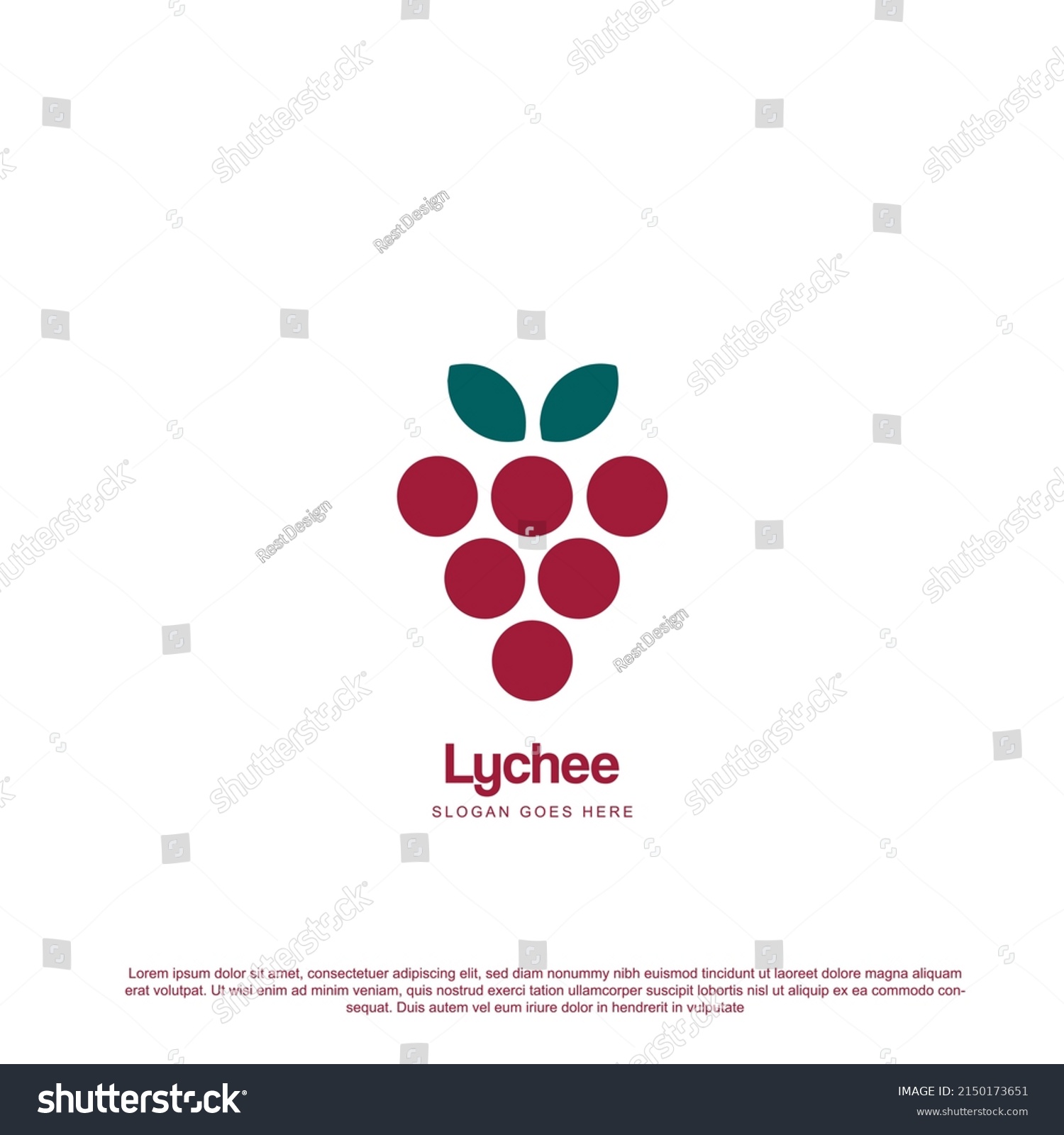 Simple Minimal Lychee Logo Design Vector Stock Vector (Royalty Free ...